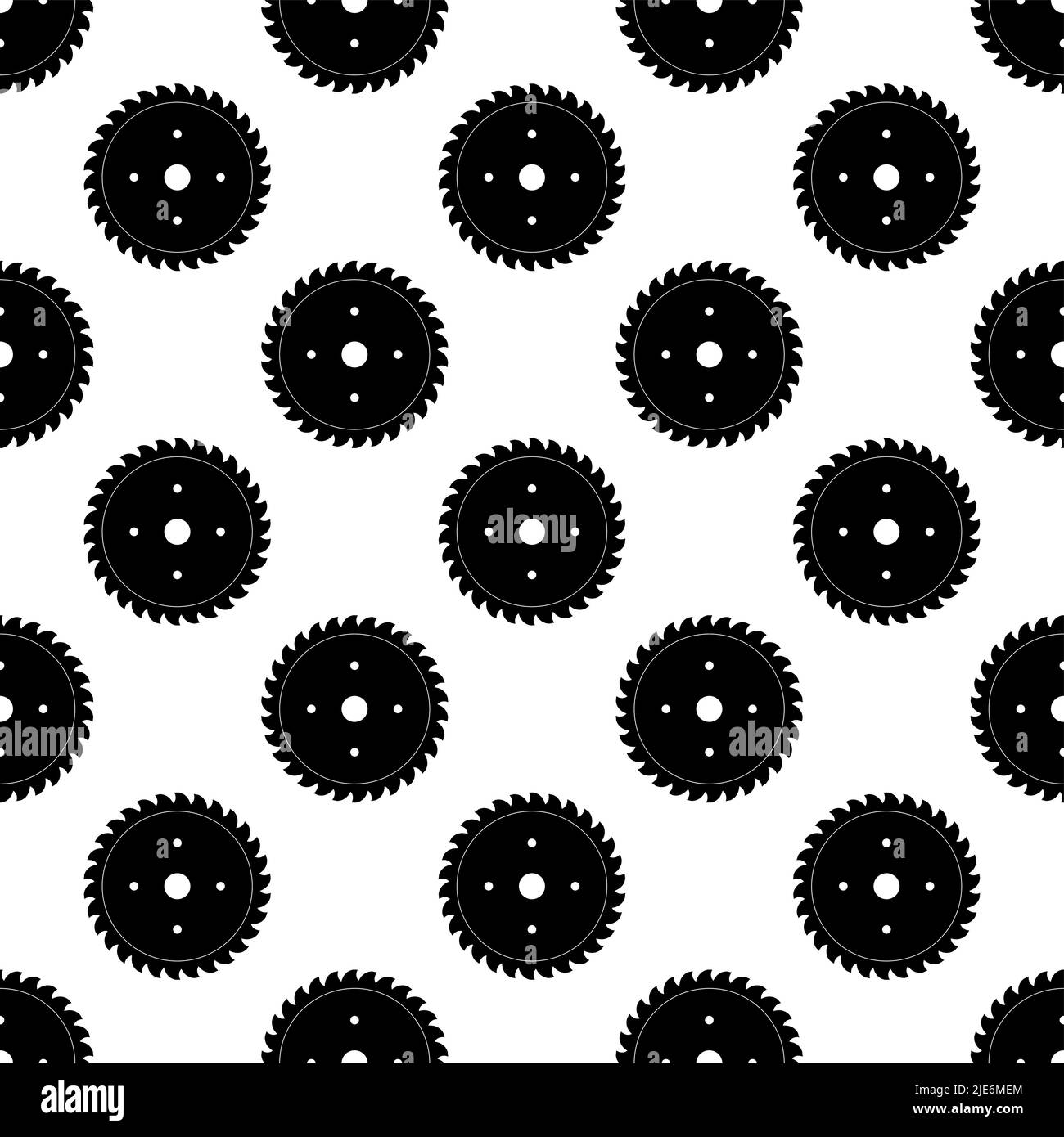 Saw Blade Icon Seamless Pattern, Circular Saw Icon Vector Art ...
