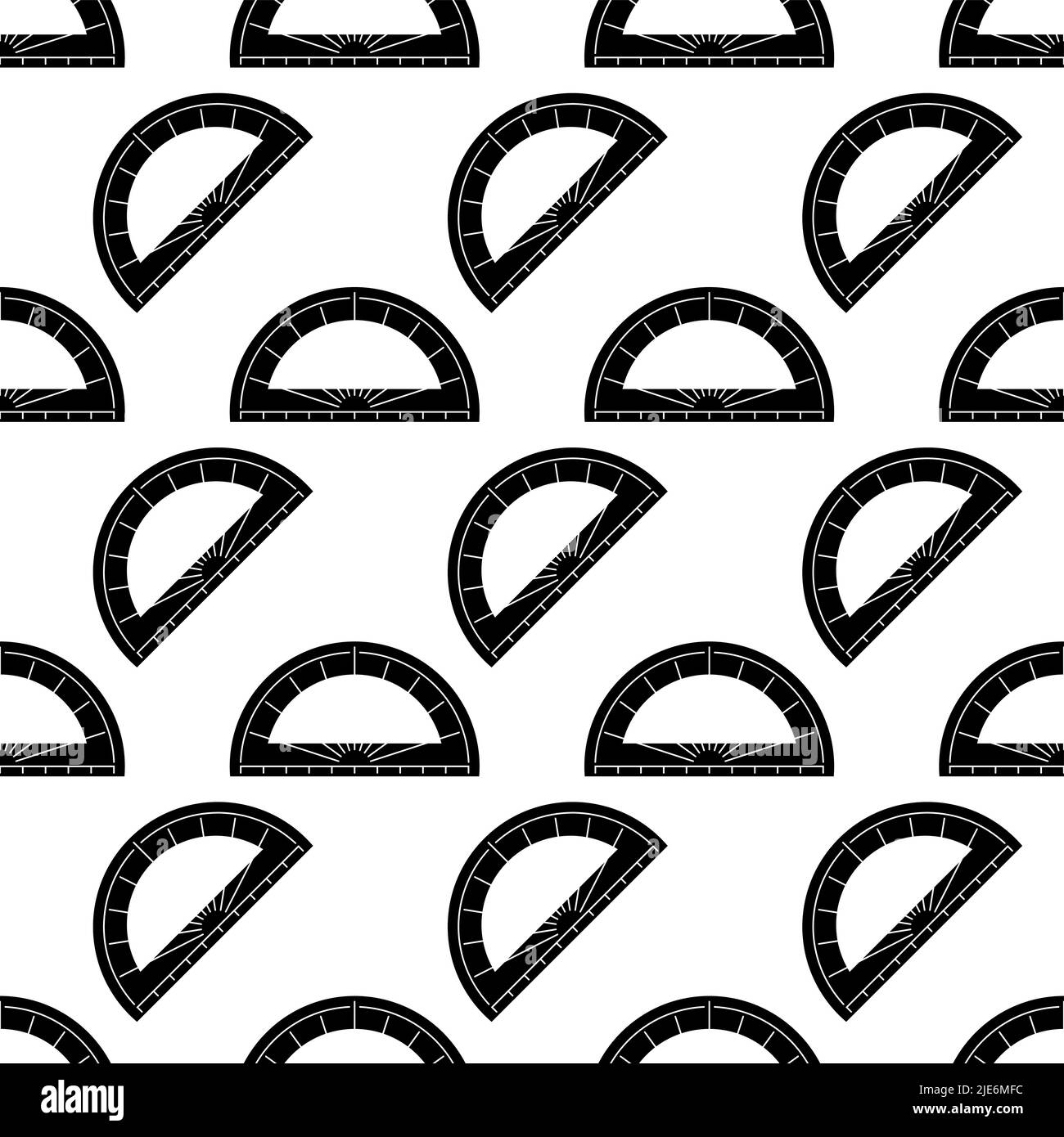 Protractor Icon Seamless Pattern, Geometry Tool Icon Vector Art ...