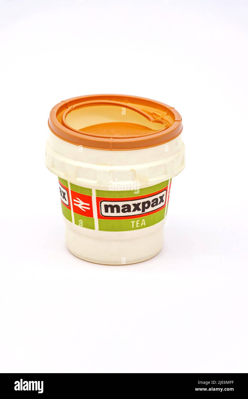 vintage vacformed plastic maxpax tea cup from british rail train Stock ...