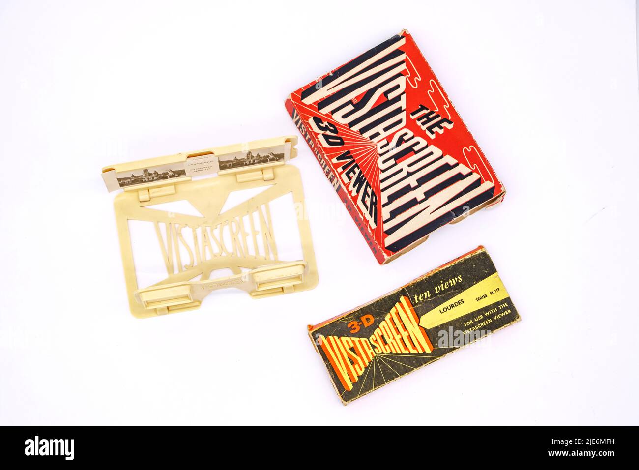 vintage plastic vistascreen stereographic 3D photo viewer with ten ...