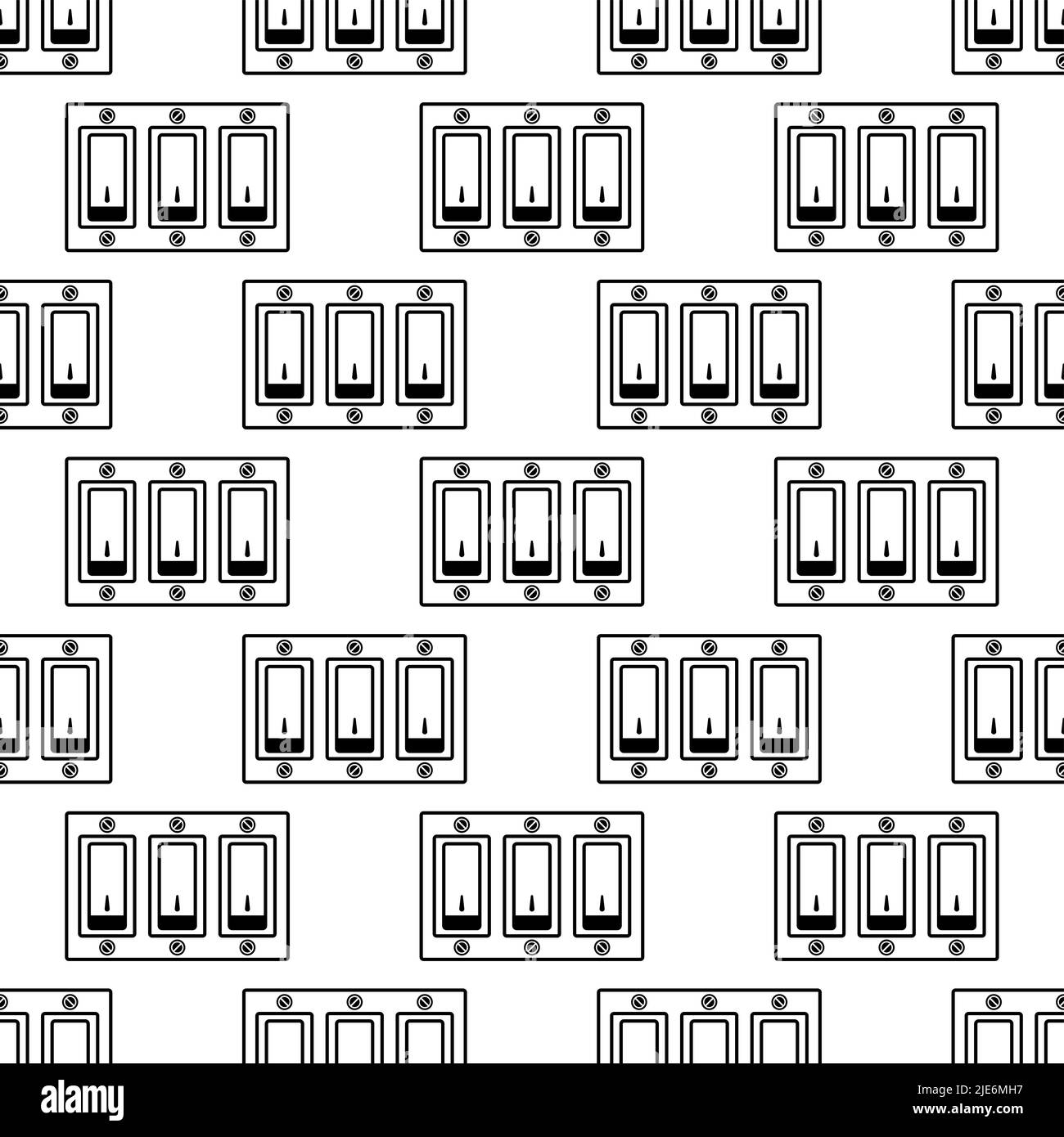 Switch Icon Seamless Pattern, Electrical Switch Vector Art Illustration ...