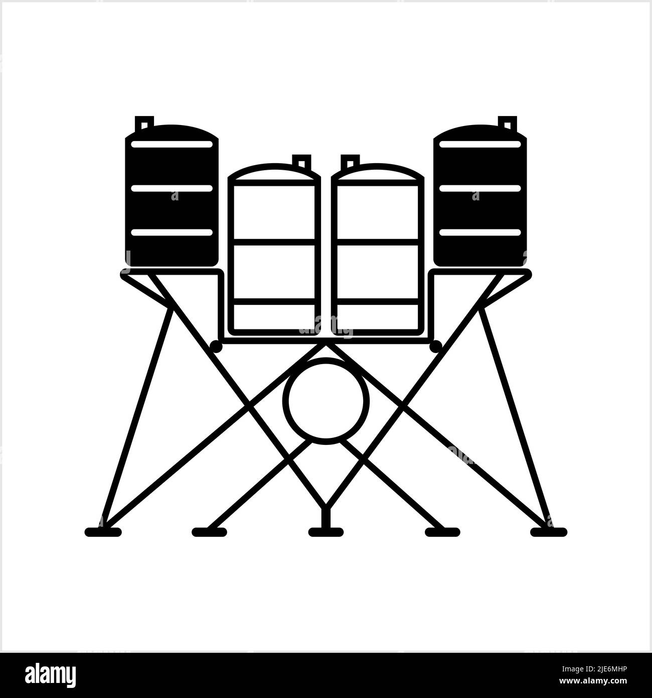 Water Tower Icon Vector Art Illustration Stock Vector Image And Art Alamy