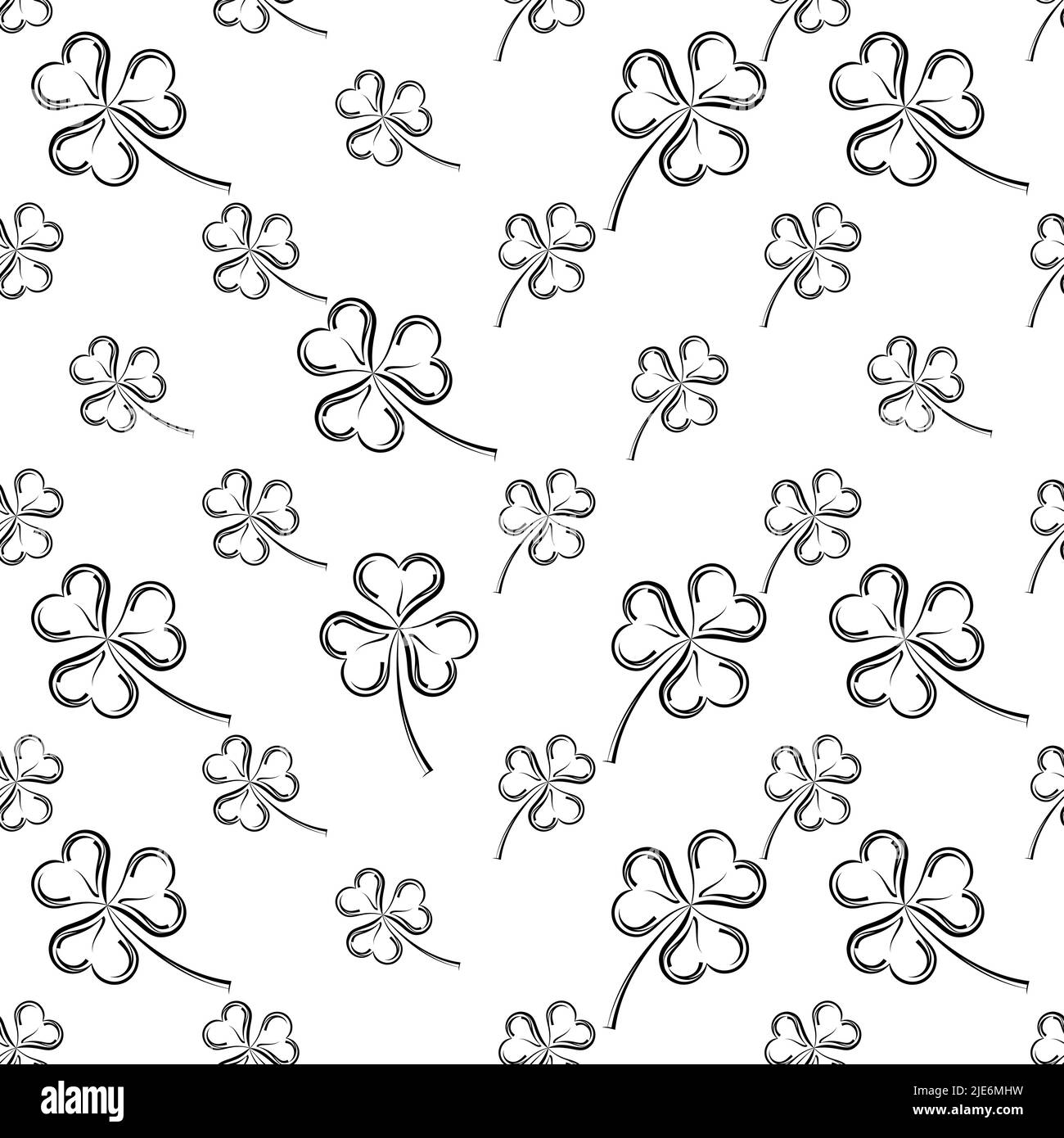 Shamrock Three Leaf Clover Seamless Pattern Vector Art Illustration Stock Vector Image & Art - Alamy