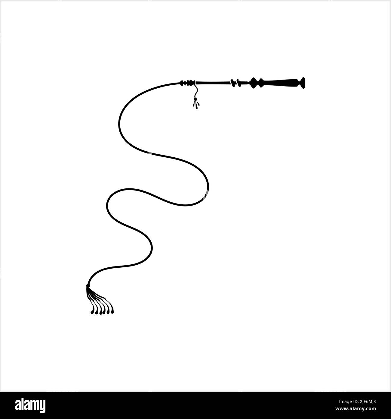 Whip Icon, Riding Whip Icon Vector Art Illustration Stock Vector Image ...