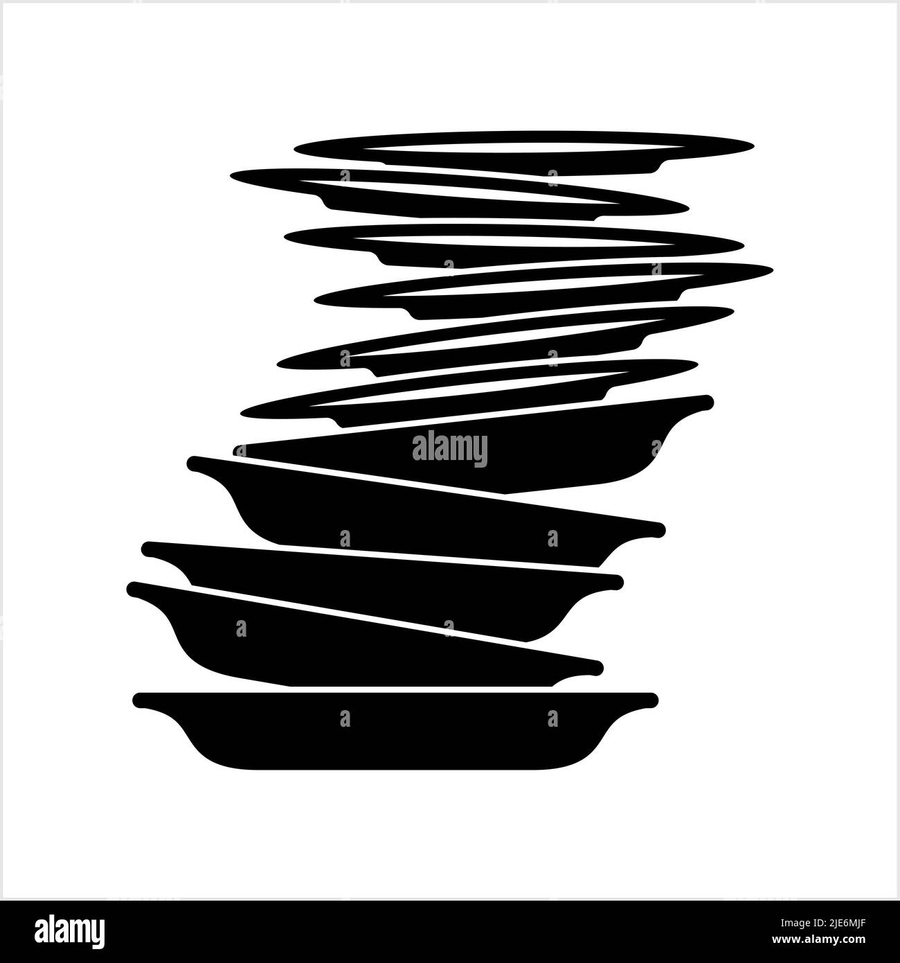 Stack Of Food Plates Icon Vector Art Illustration Stock Vector Image ...