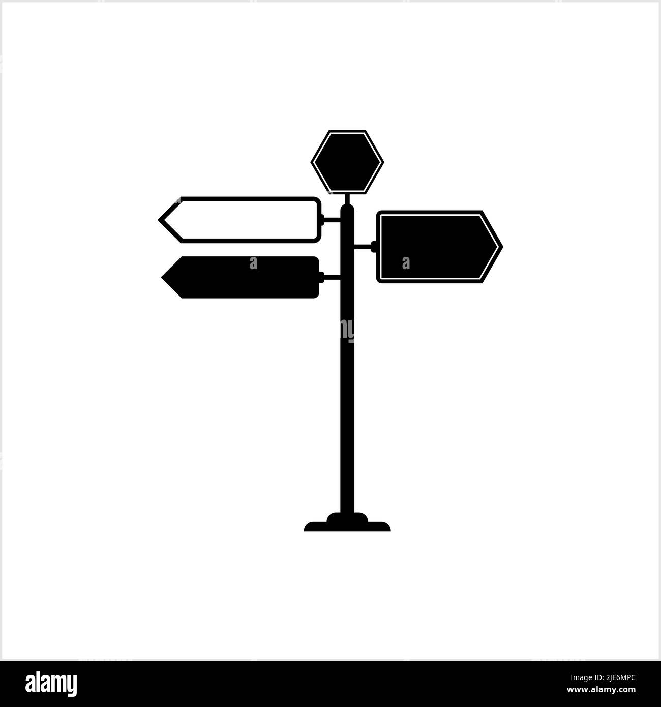 Signpost Icon, Sign Post Icon Vector Art Illustration Stock Vector ...