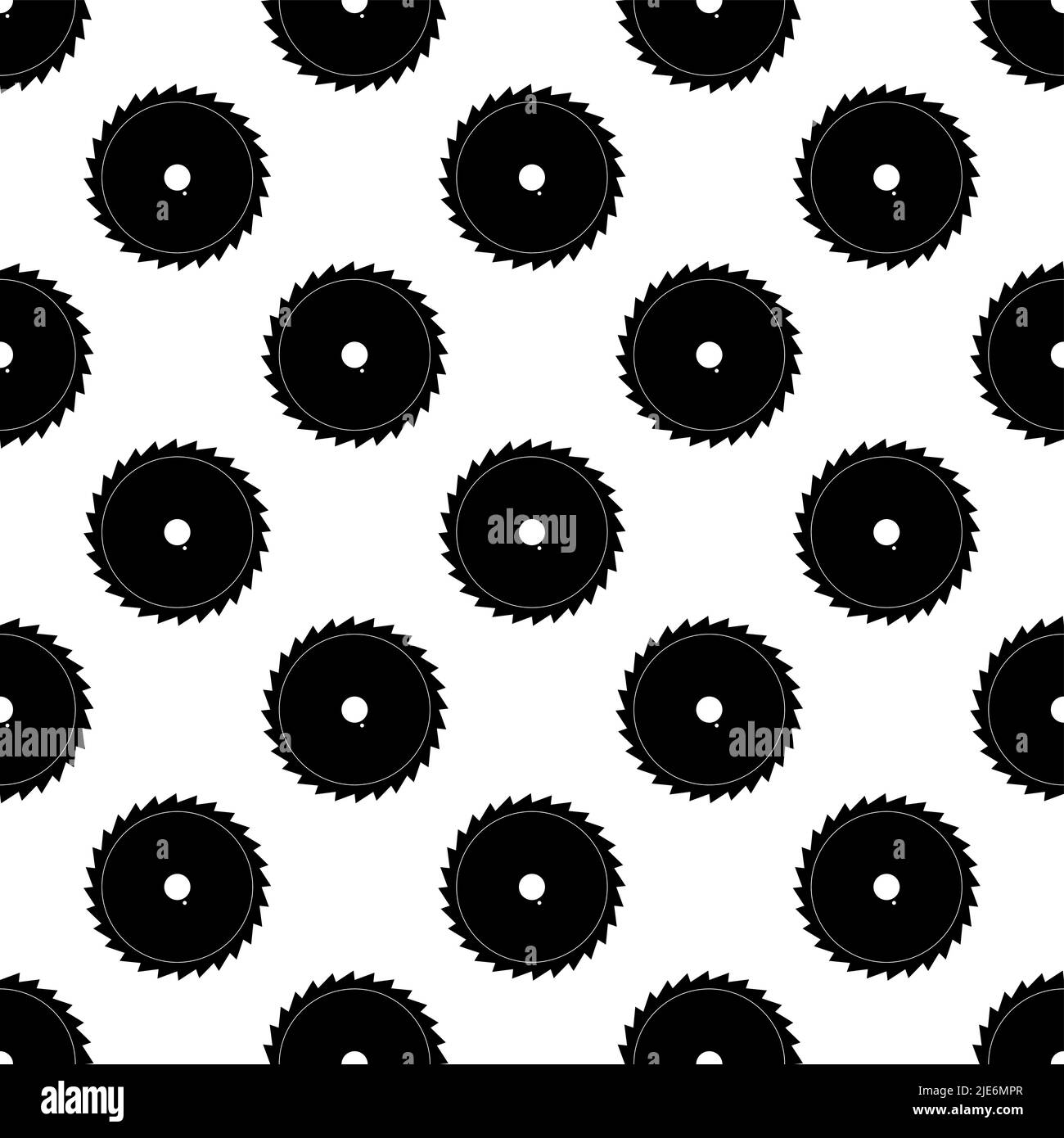 Saw Blade Icon Seamless Pattern, Circular Saw Icon Vector Art ...