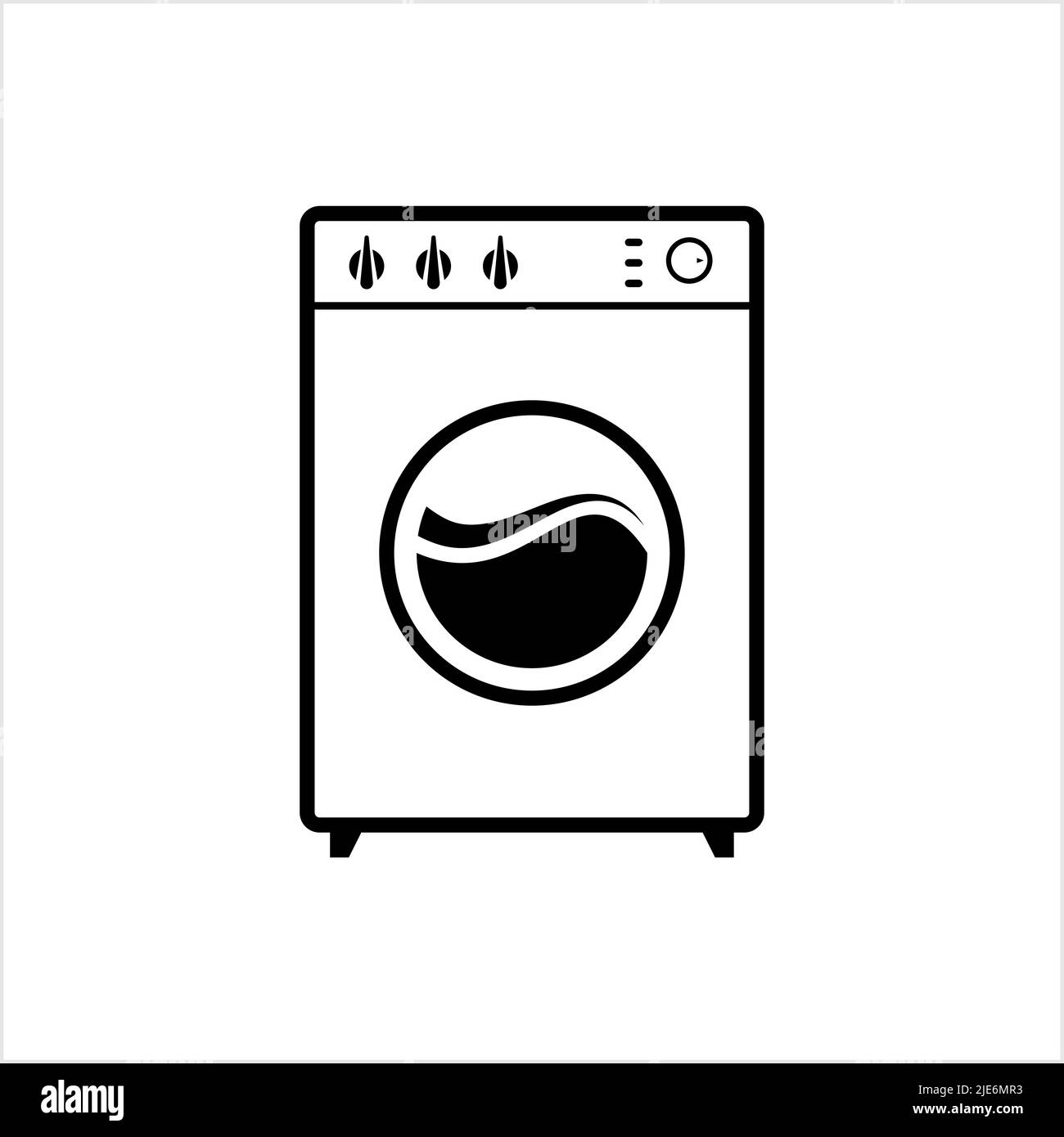 Front loading washing machine Stock Vector Images - Alamy