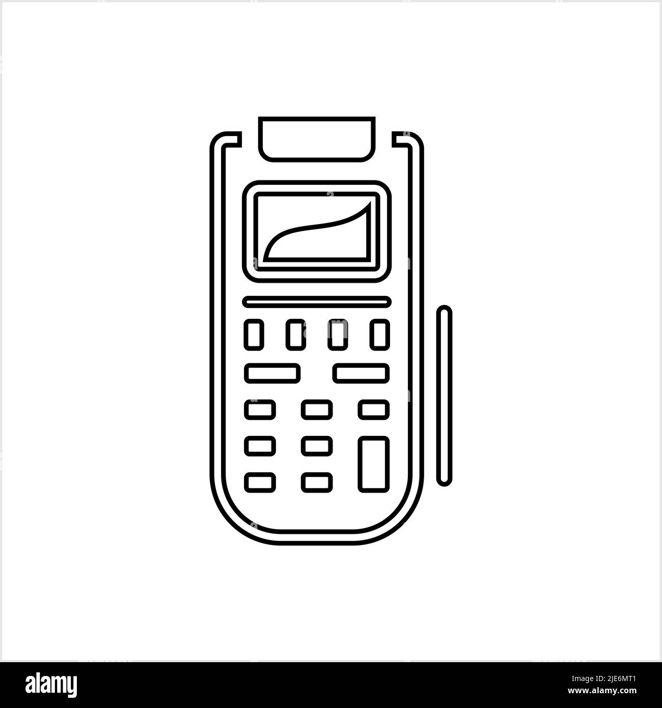 Pos Terminal Icon Vector Art Illustration Stock Vector Image & Art - Alamy