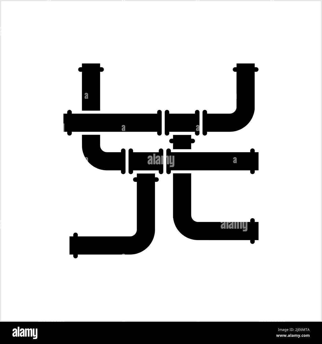 Pipe Icon, Pipe Fitting Icon, Water, Gas, Oil Pipeline, Plumbing Work ...