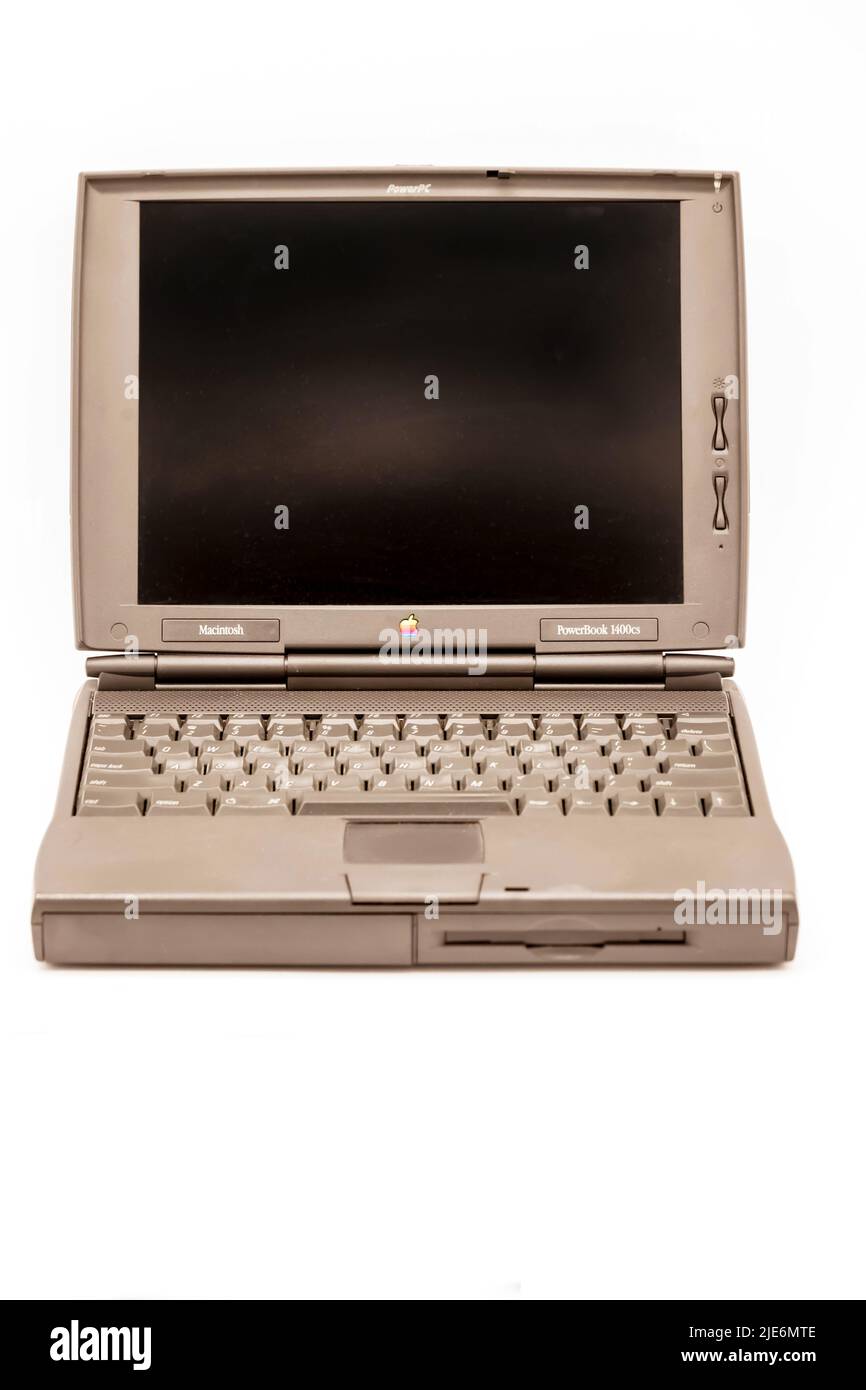 vintage Apple Mac Macintosh PowerBook 1400 1996 Stock Photo - Alamy