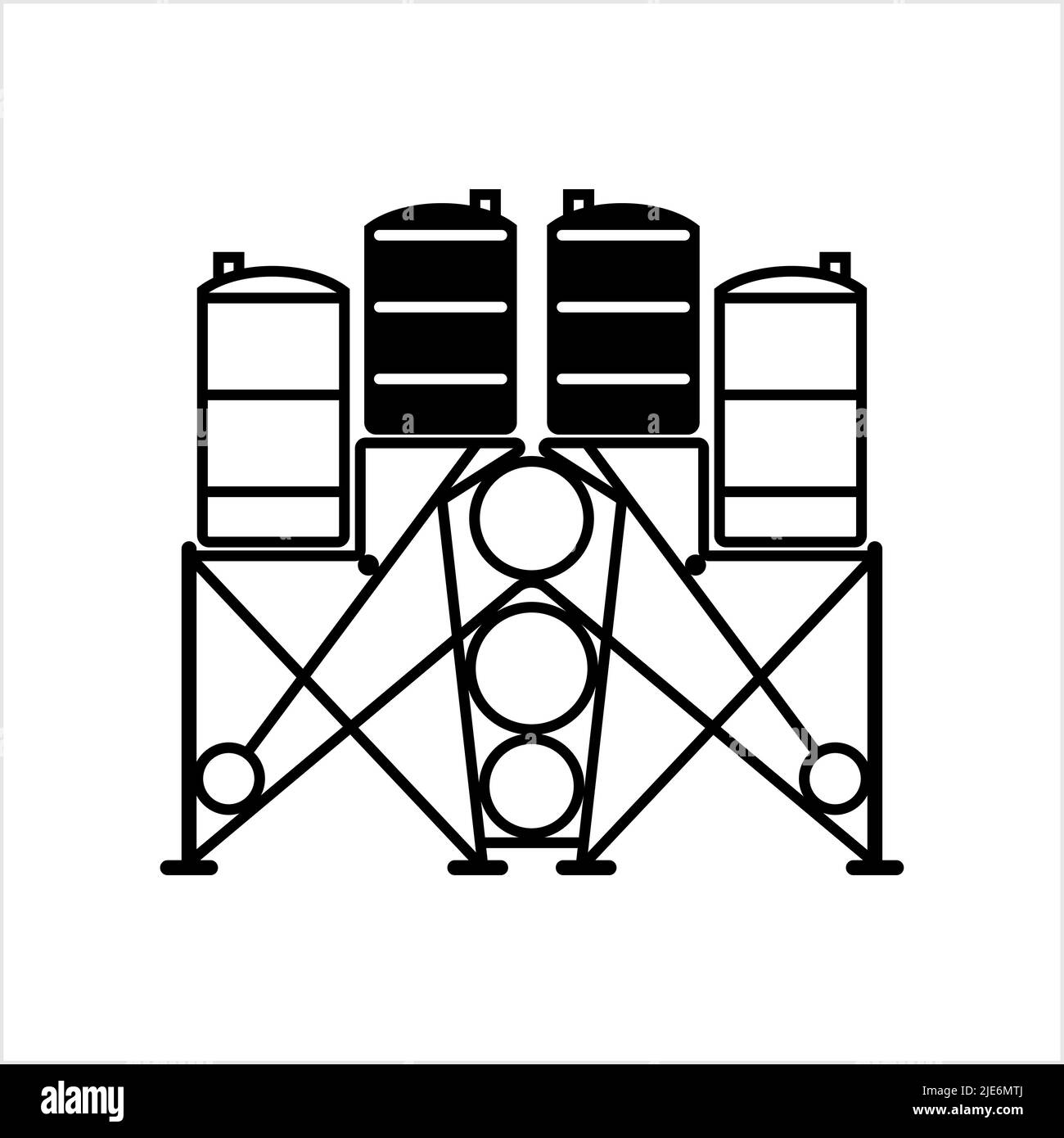 Water Tower Icon Vector Art Illustration Stock Vector Image And Art Alamy