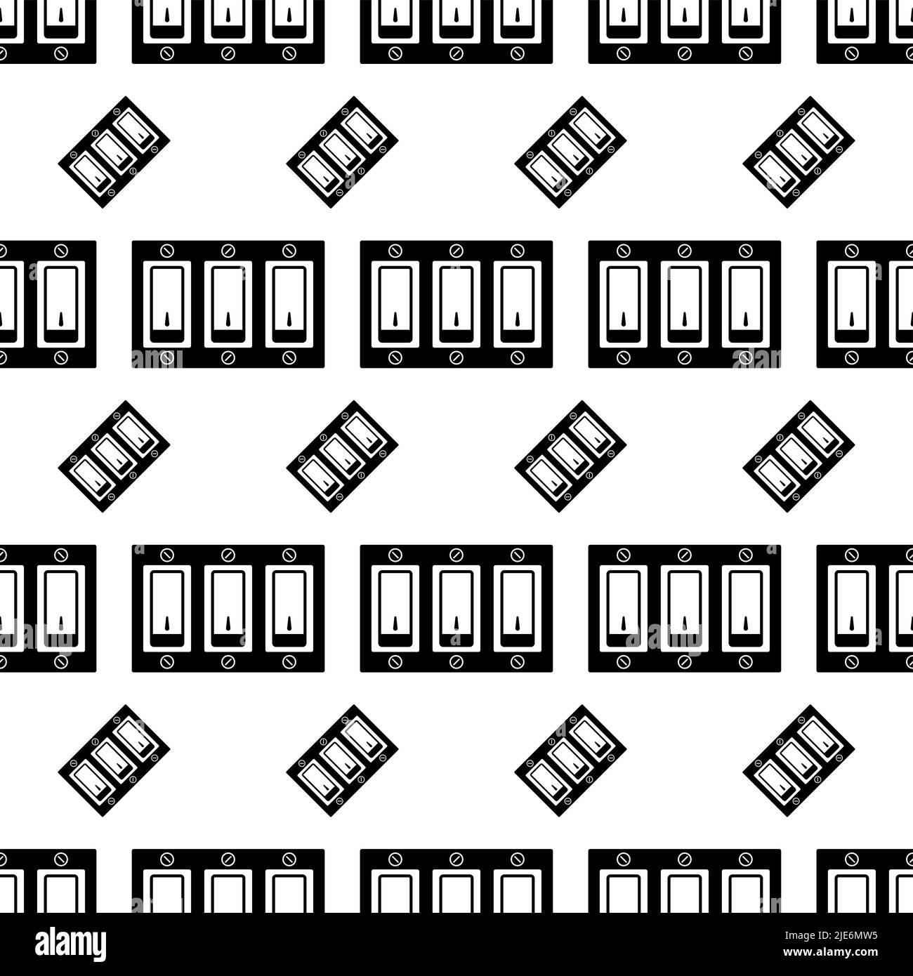 Switch Icon Seamless Pattern, Electrical Switch Vector Art Illustration ...