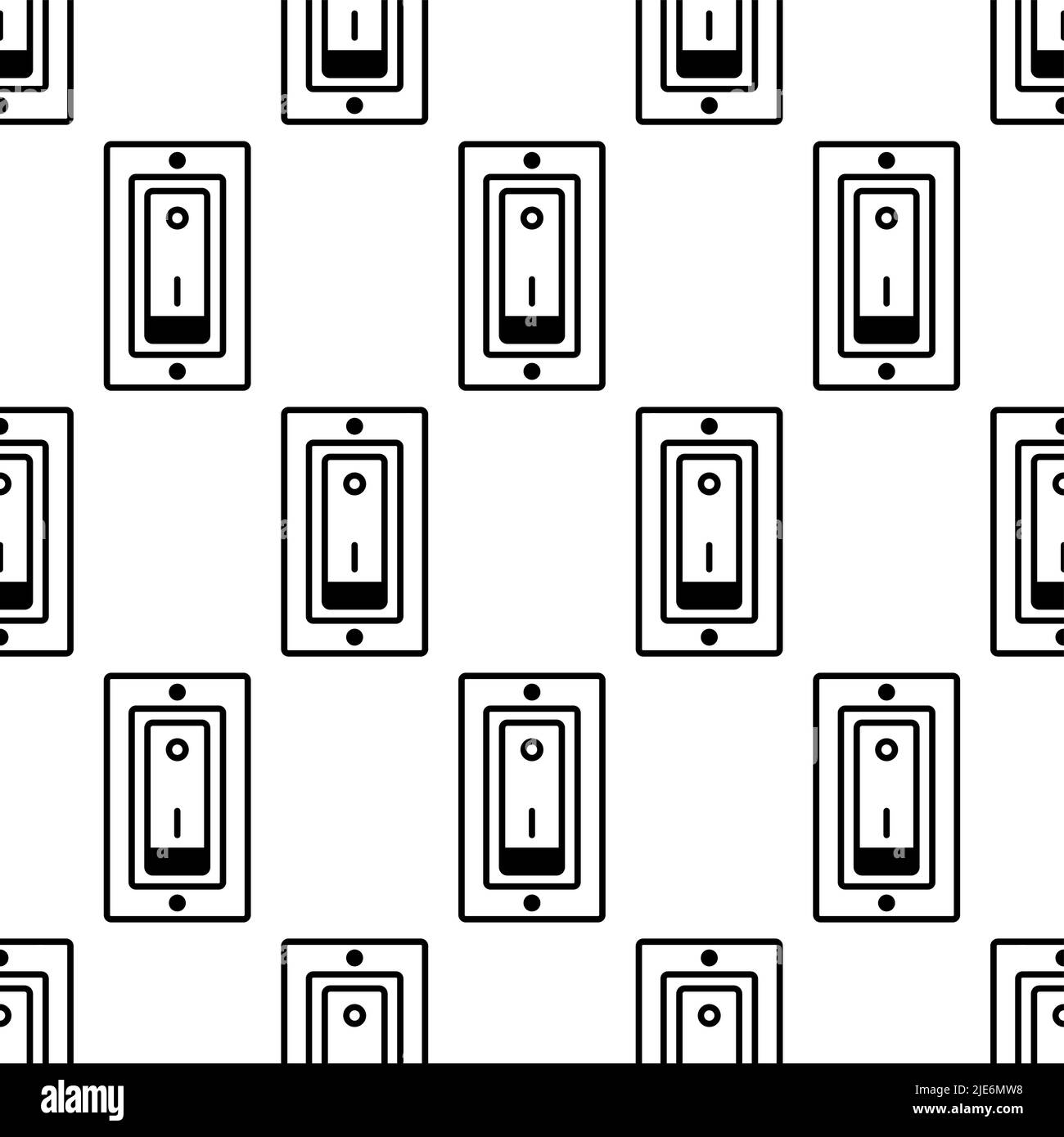 Switch Icon Seamless Pattern, Electrical Switch Vector Art Illustration ...
