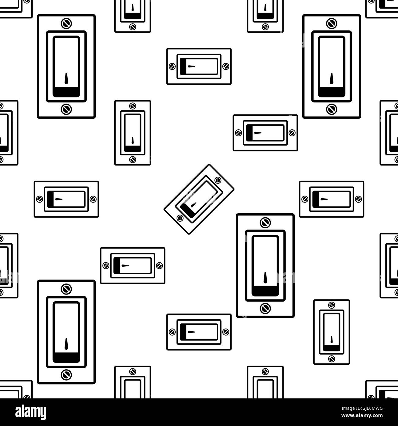 Switch Icon Seamless Pattern, Electrical Switch Vector Art Illustration ...