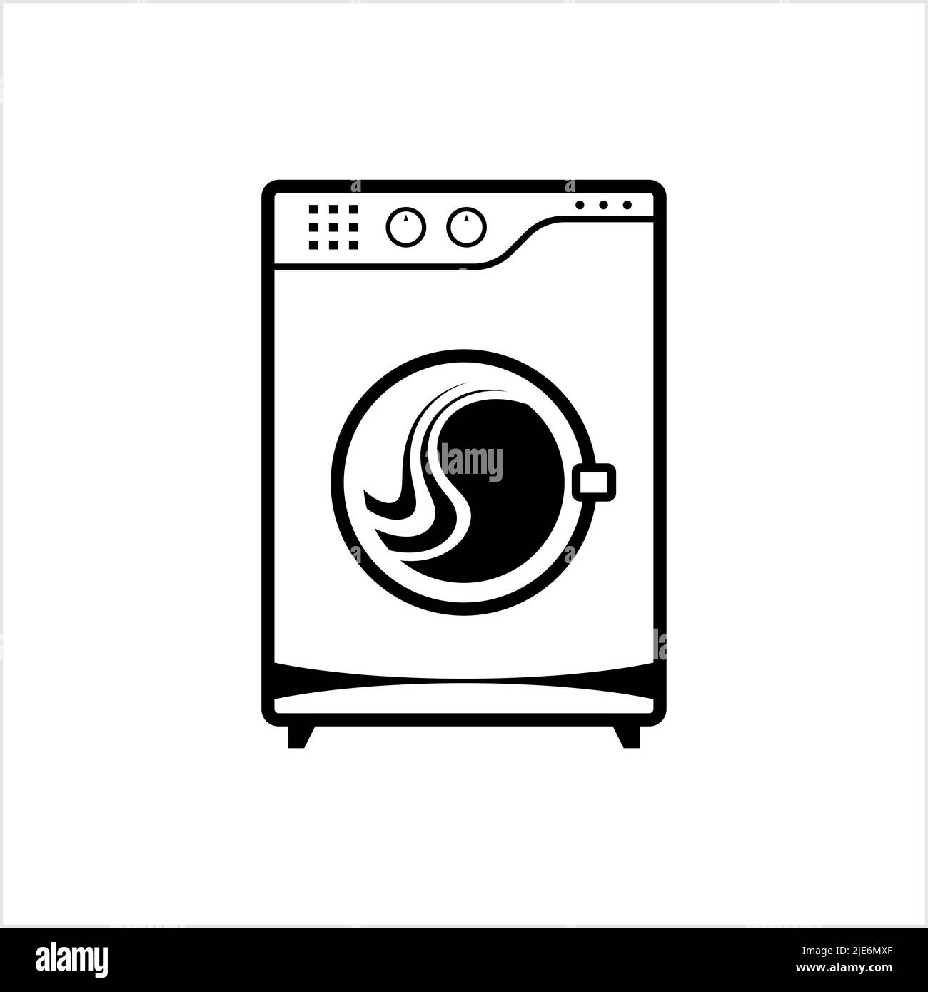 Washing Machine Icon. Cloth Washing Machine Icon Vector Art ...