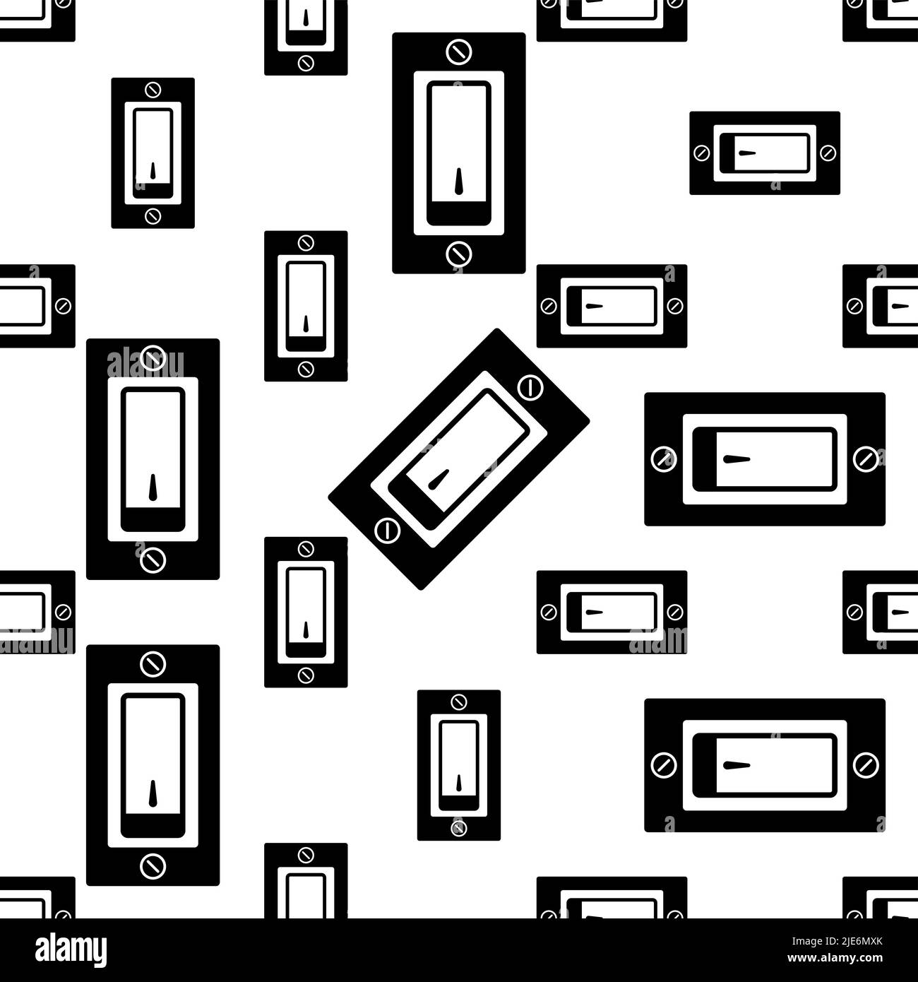Switch Icon Seamless Pattern, Electrical Switch Vector Art Illustration ...