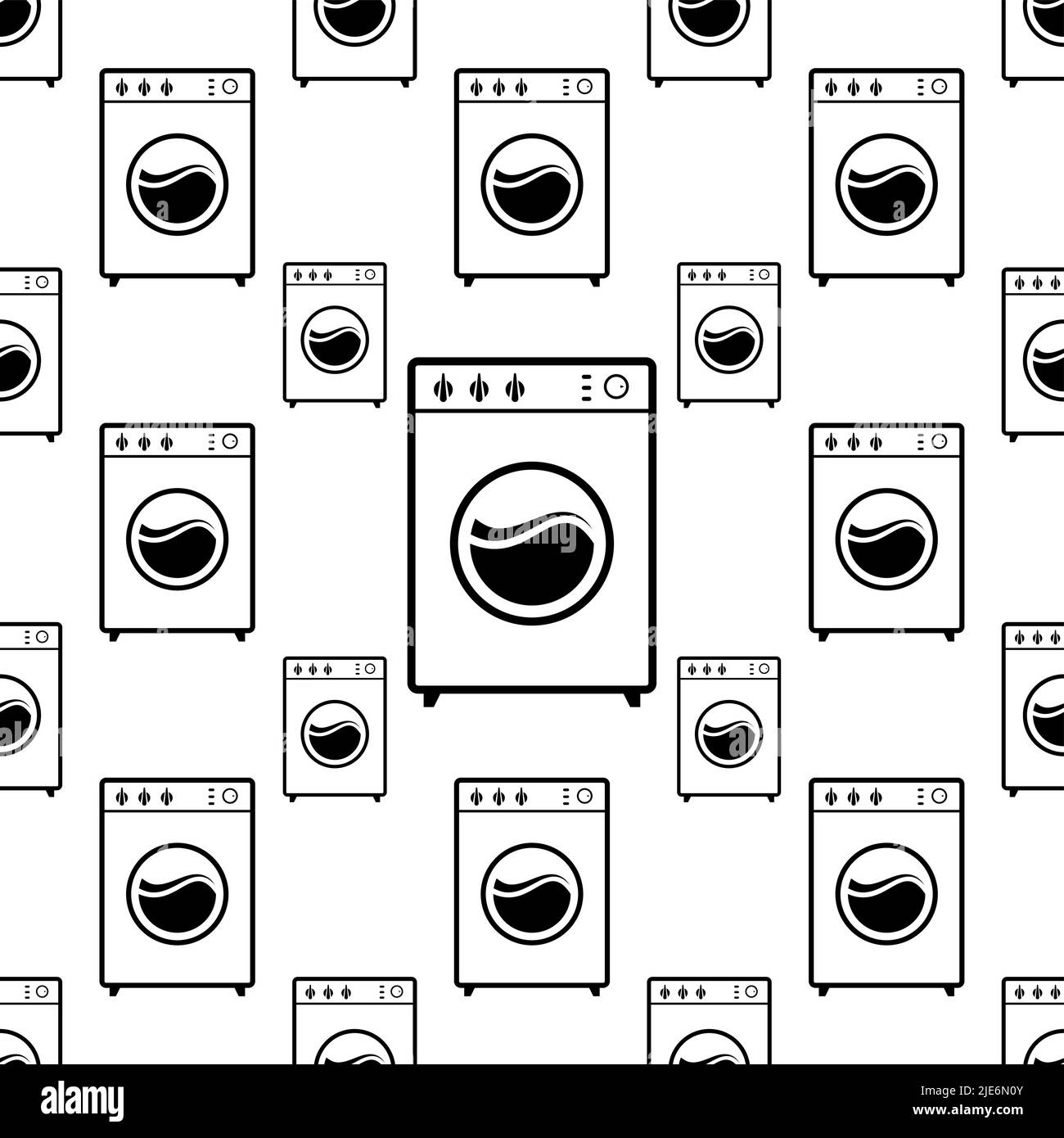 Washing Machine Icon Seamless Pattern, Cloth Washing Machine Icon ...