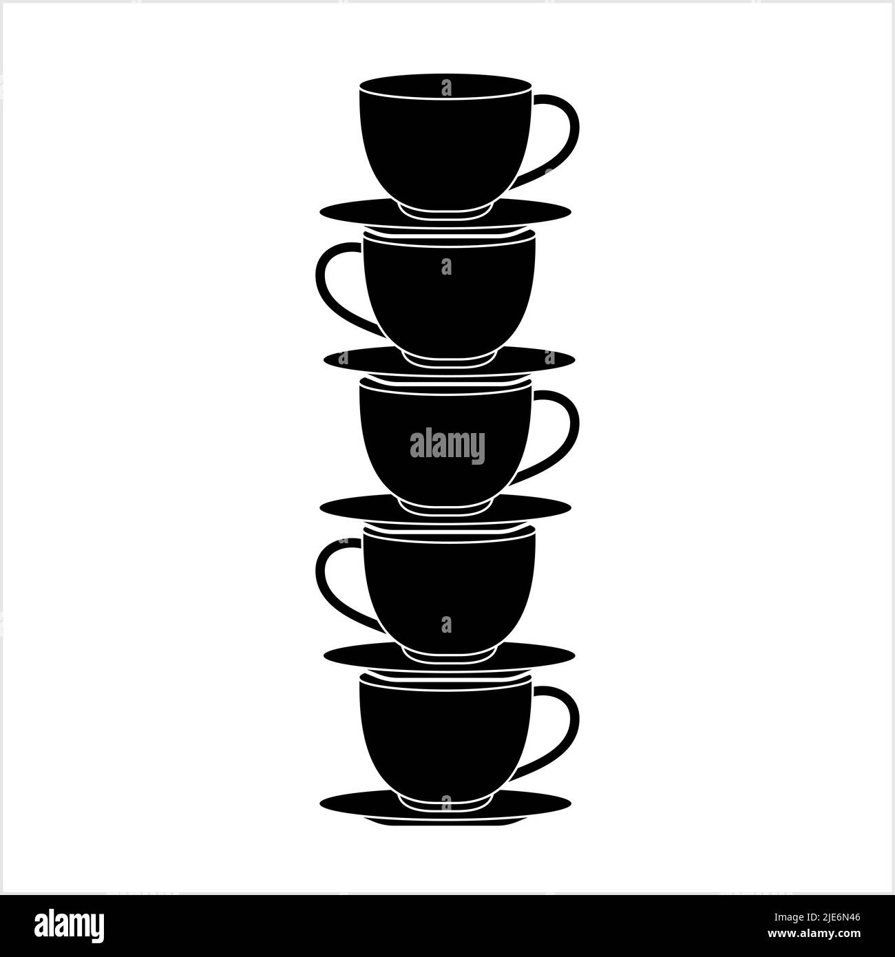 Vector Stack Of Tea Cups Tea Cups Vector Illustration Tea Cup Stack