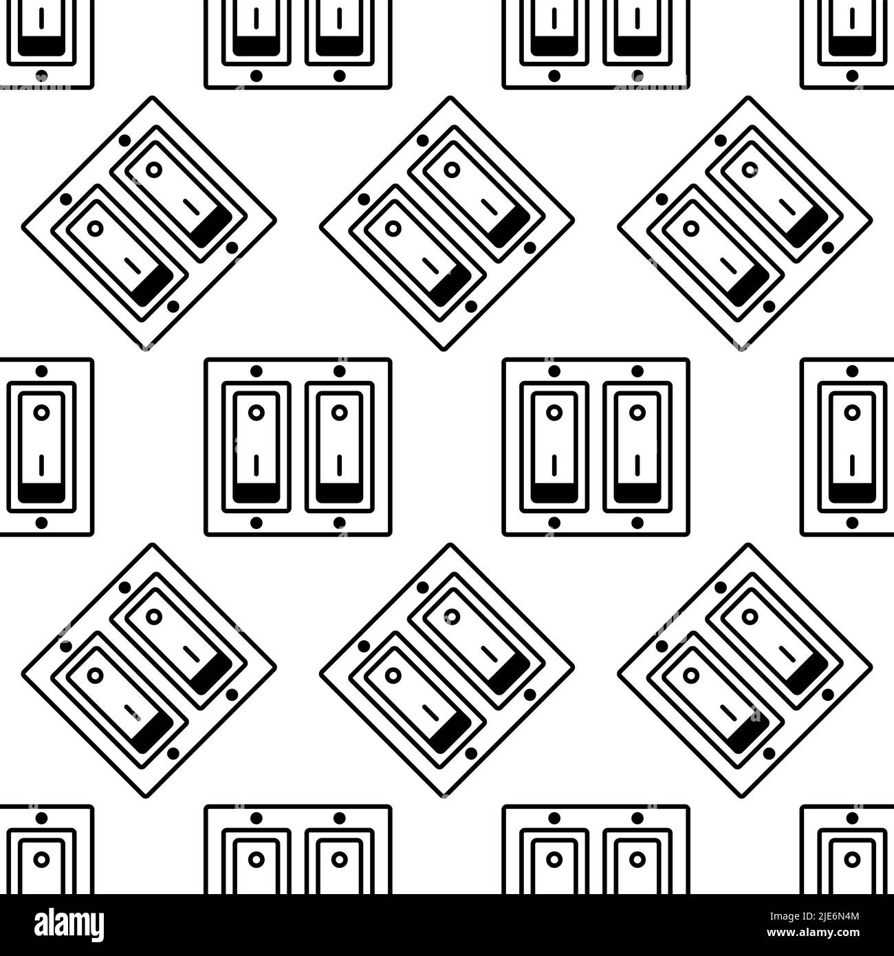 Switch Icon Seamless Pattern, Electrical Switch Vector Art Illustration ...