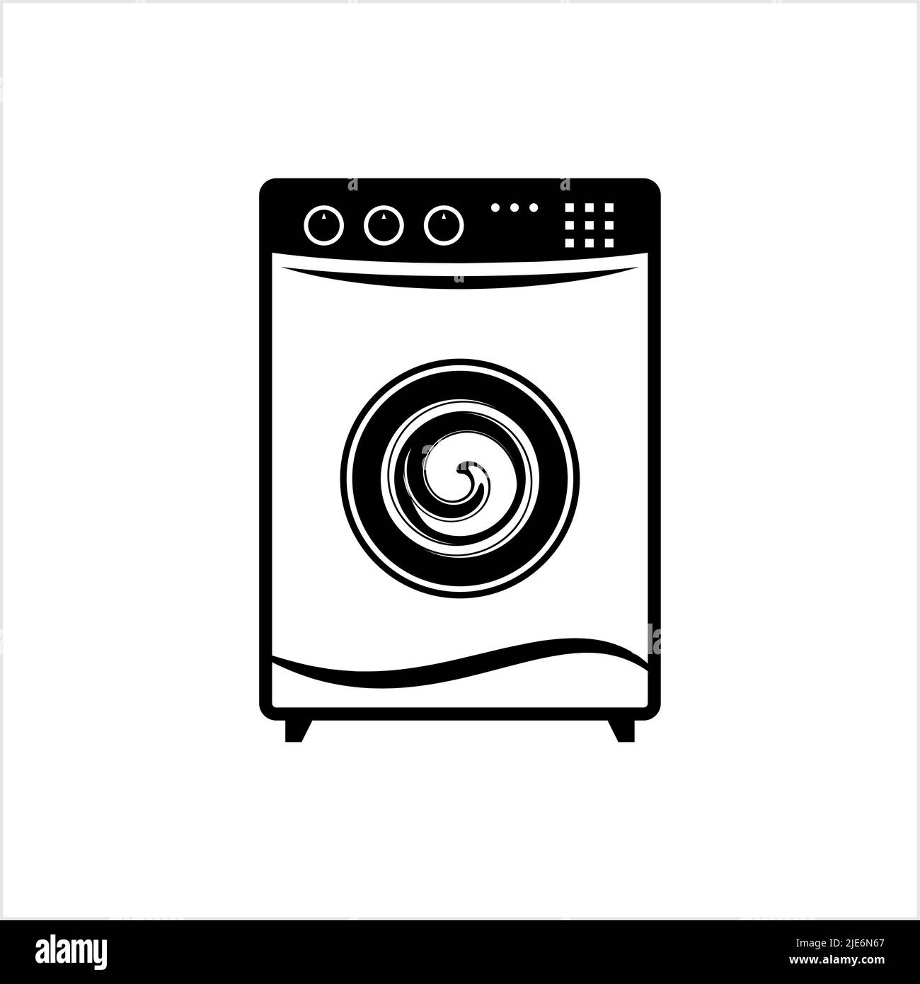 Washing Machine Icon. Cloth Washing Machine Icon Vector Art ...