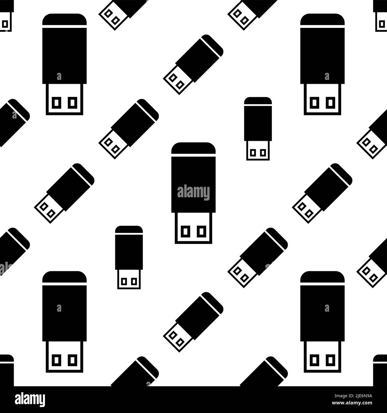 Usb Flash Drive Icon Seamless Pattern Vector Art Illustration Stock ...
