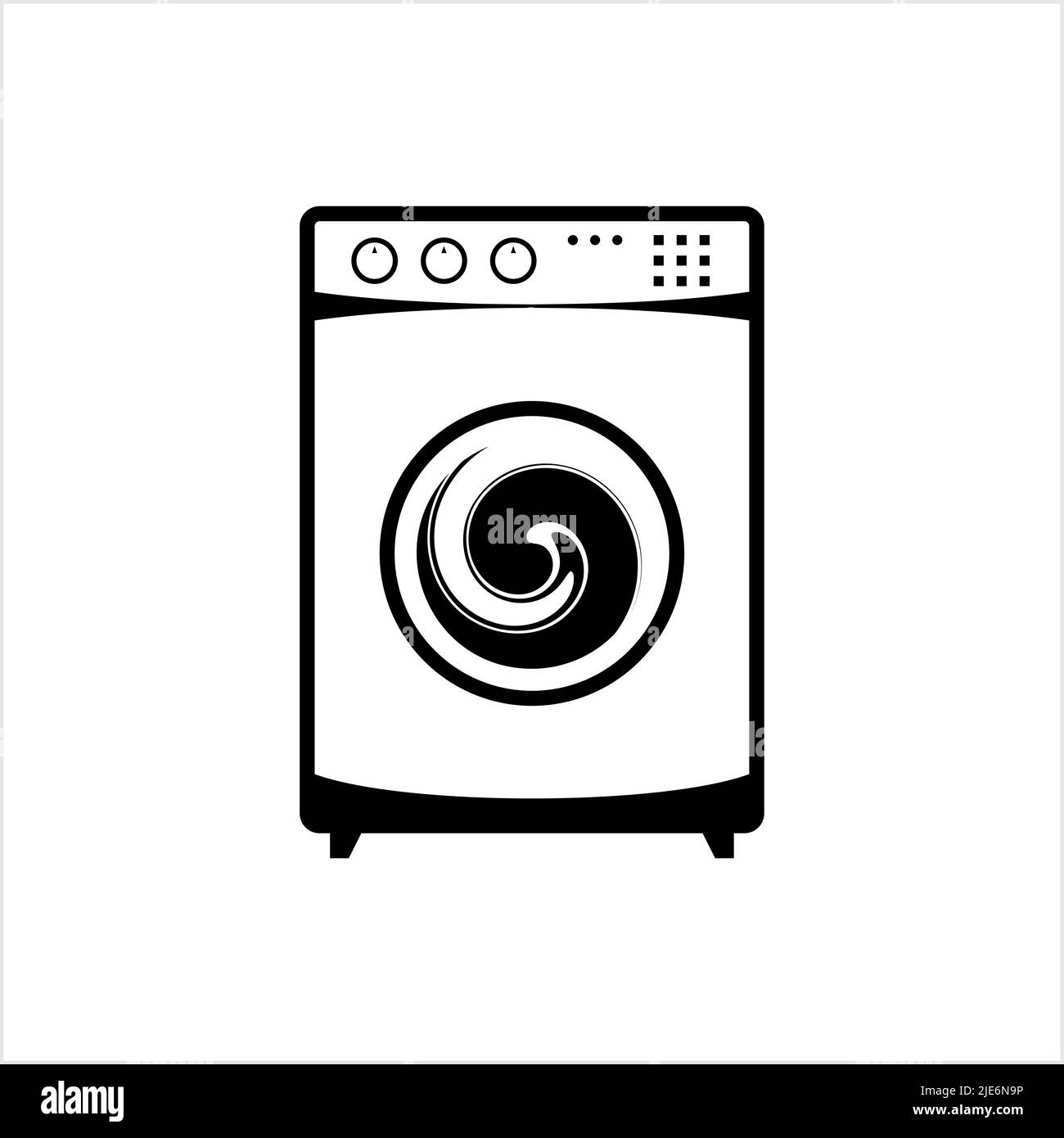 Washing Machine Icon. Cloth Washing Machine Icon Vector Art ...