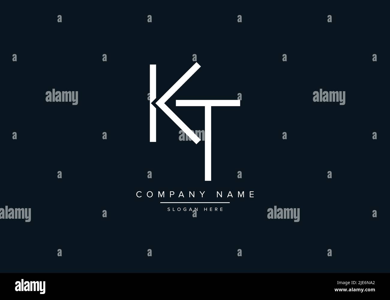 Kt letter logo design Stock Vector Images - Alamy