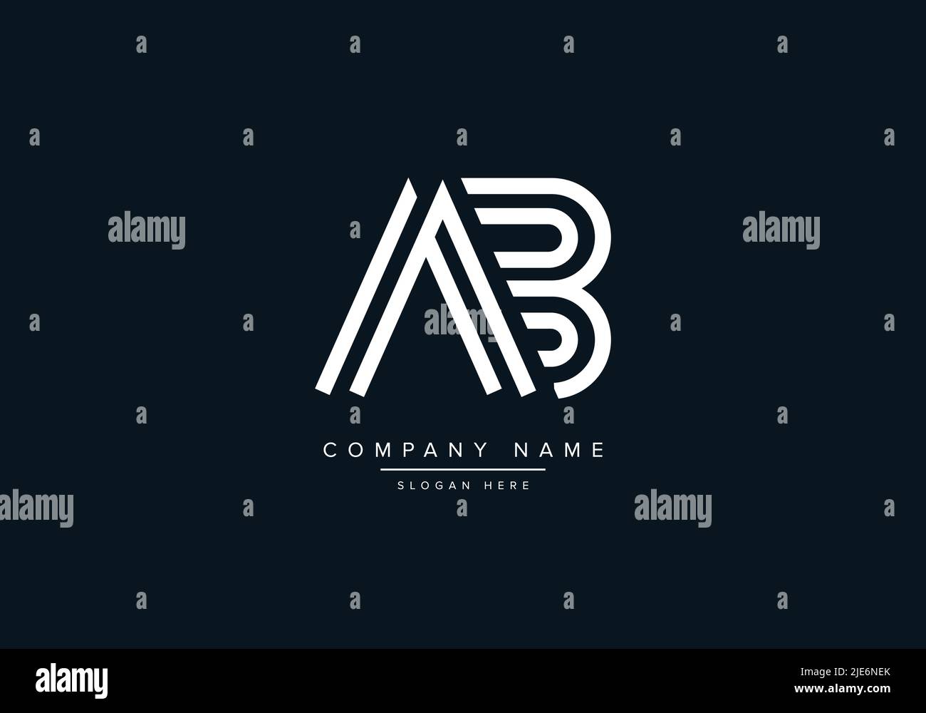 Logo initials letters ab vector vectors hi-res stock photography and ...