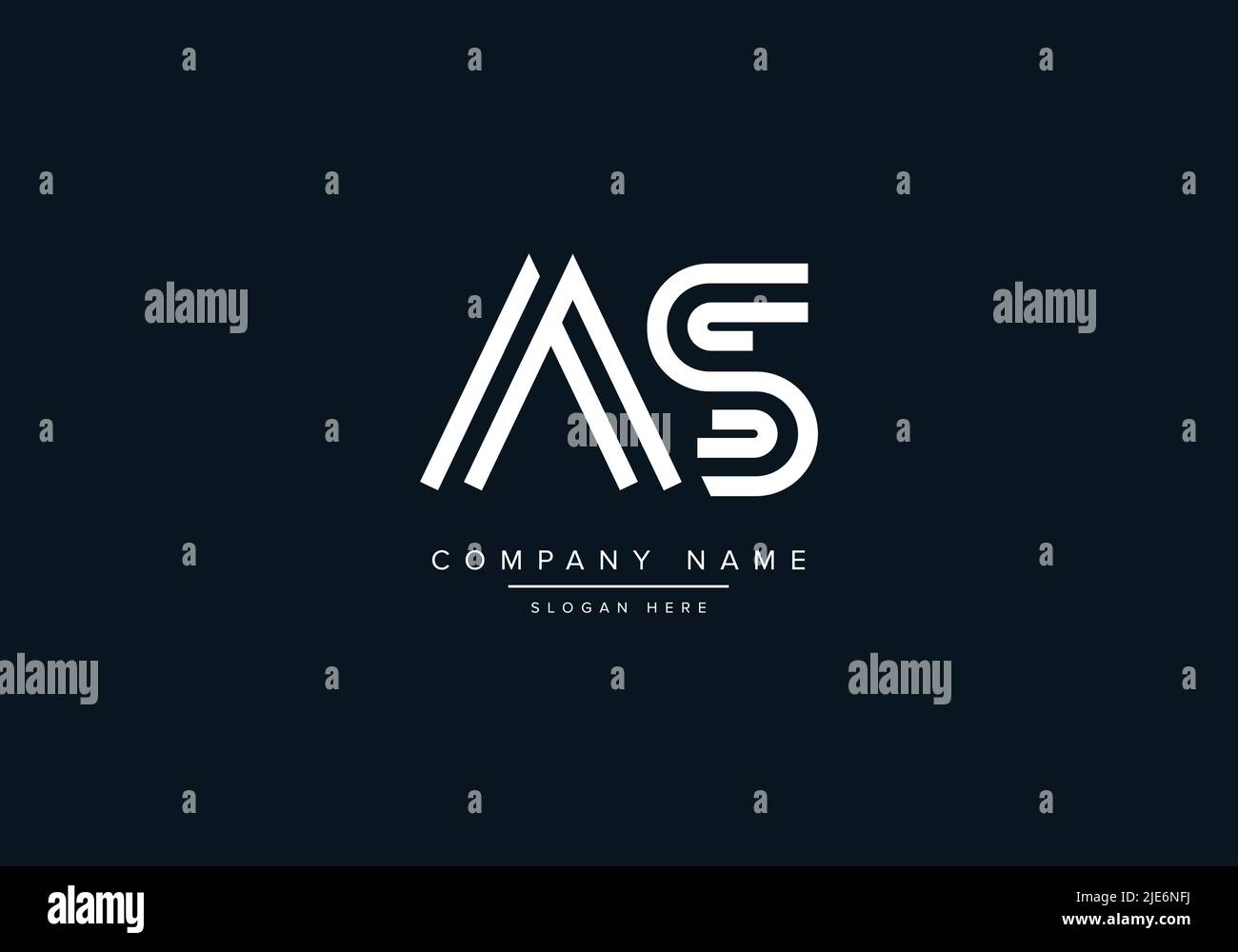 Alphabet Abstract Letter Icon Logo AS Stock Vector Image & Art - Alamy