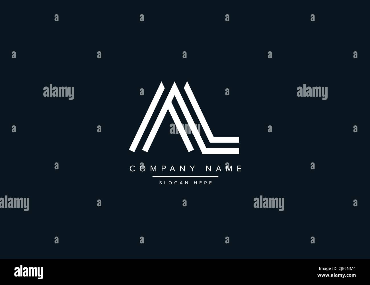 Logo initial letters al vector vectors hi-res stock photography and ...