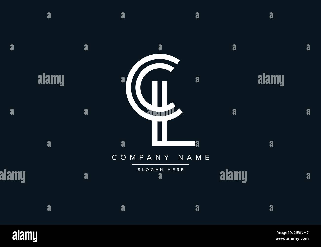 Alphabet Abstract Letter Icon Logo CL Stock Vector Image & Art - Alamy