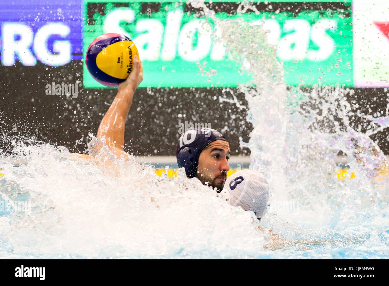 SZEGED, HUNGARY - JUNE 25: Marko Radulovic of Serbia and Yegor ...