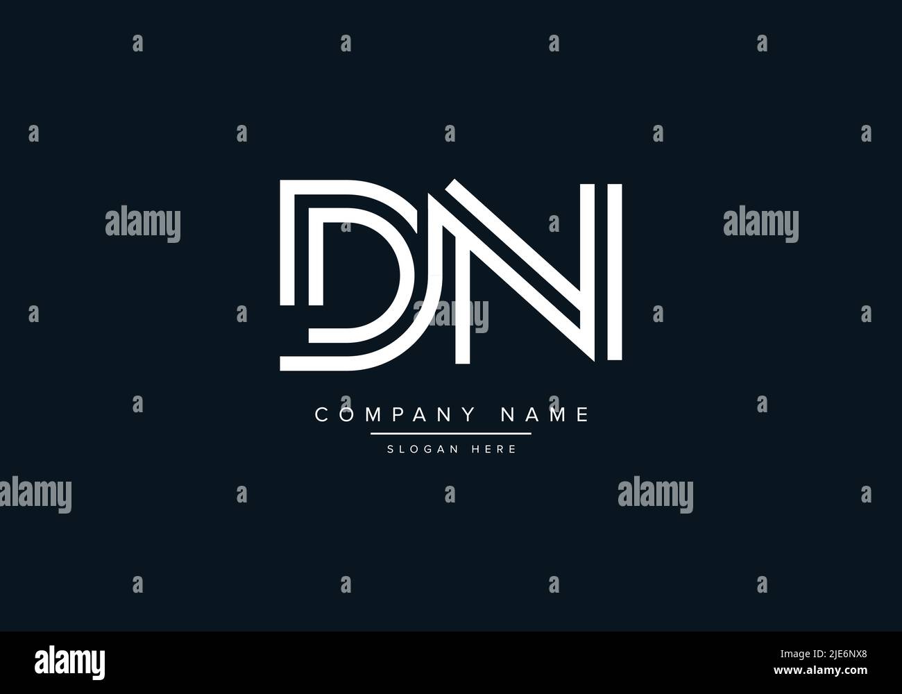 Alphabet Abstract Letter Icon Logo DN Stock Vector Image & Art - Alamy