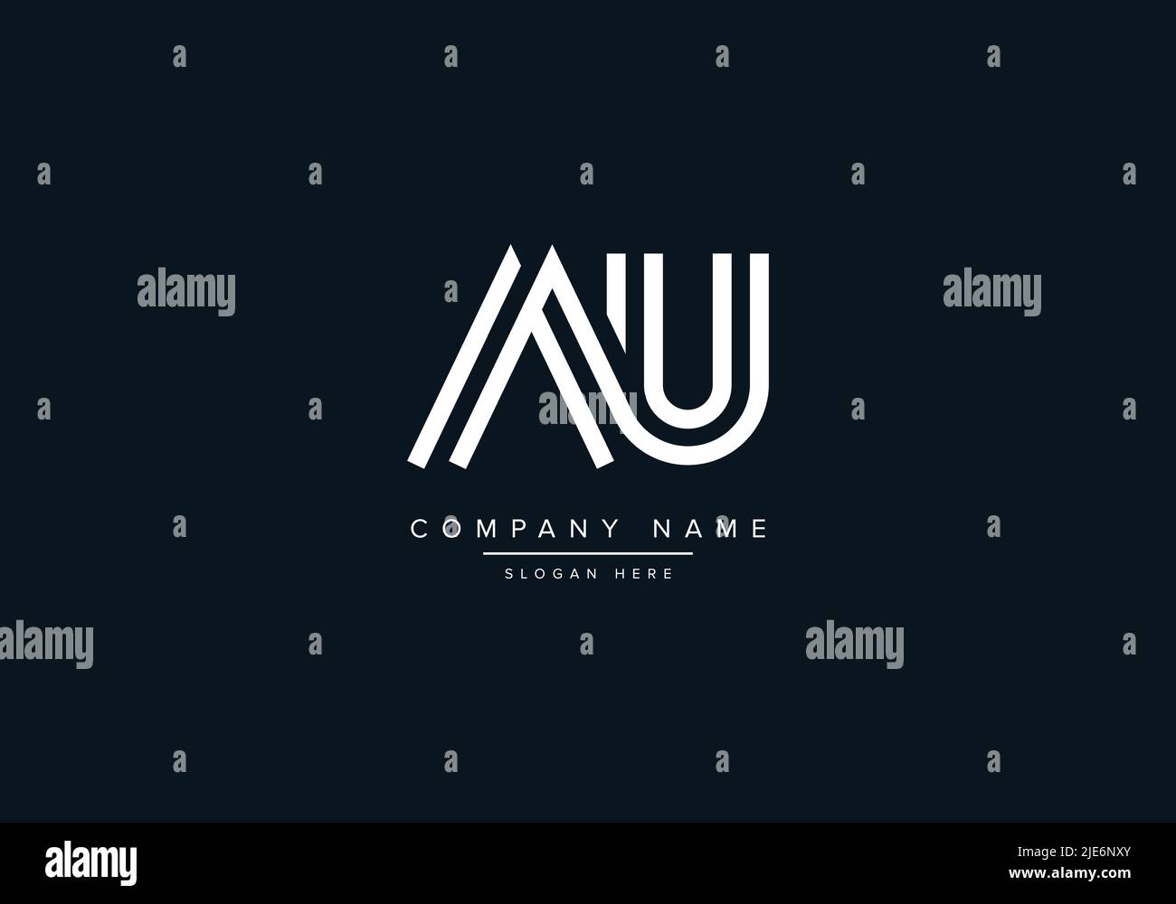Alphabet Abstract Letter Icon Logo AU Stock Vector Image & Art - Alamy