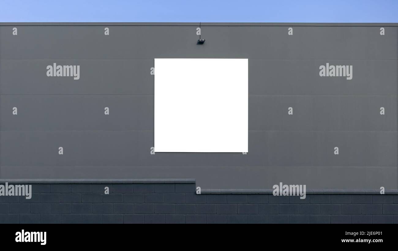 Blank square sign mockup in the urban environment on the street, empty ...