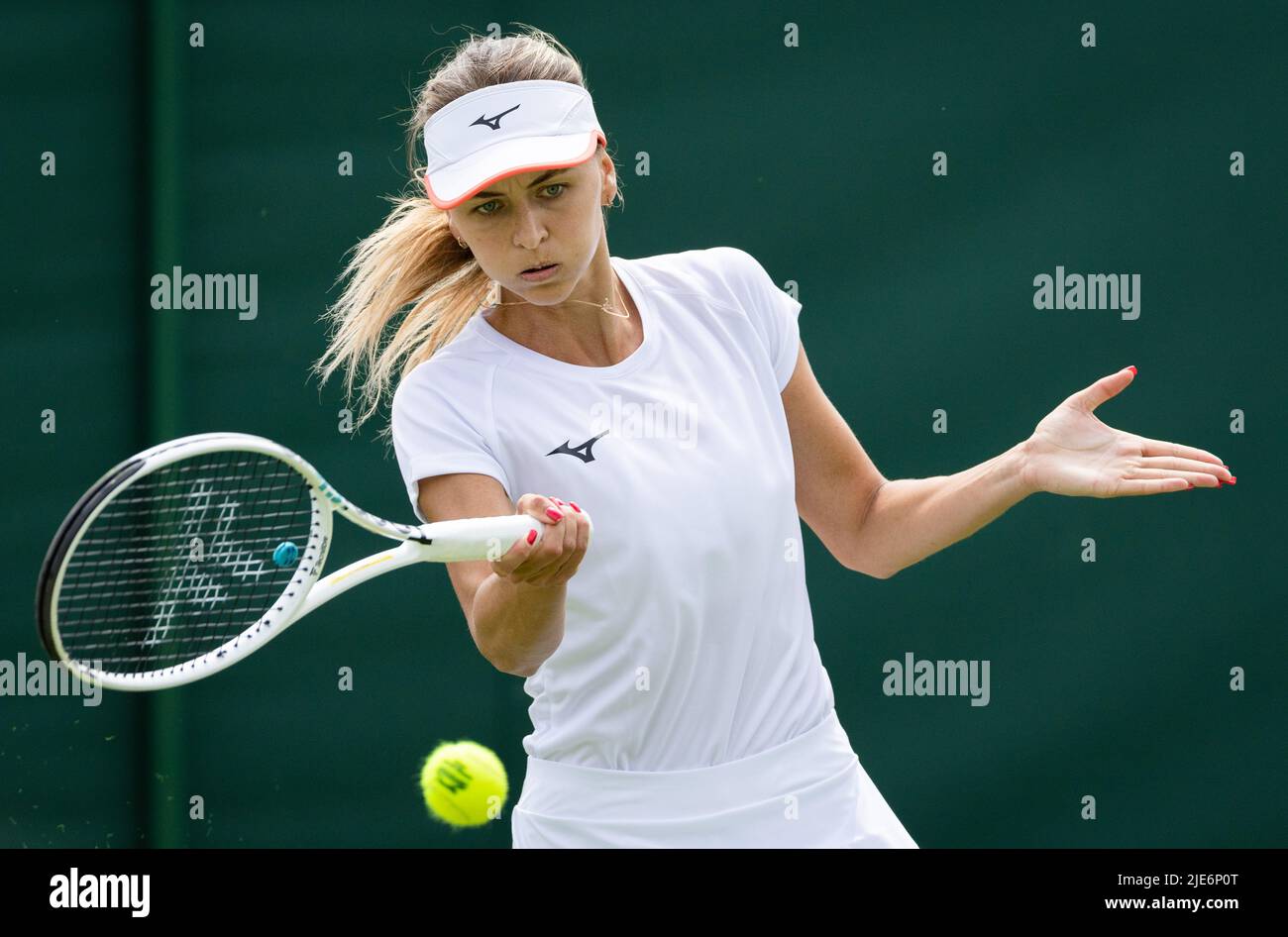 Belgian Maryna Zanevska pictured during a training session ahead of the ...