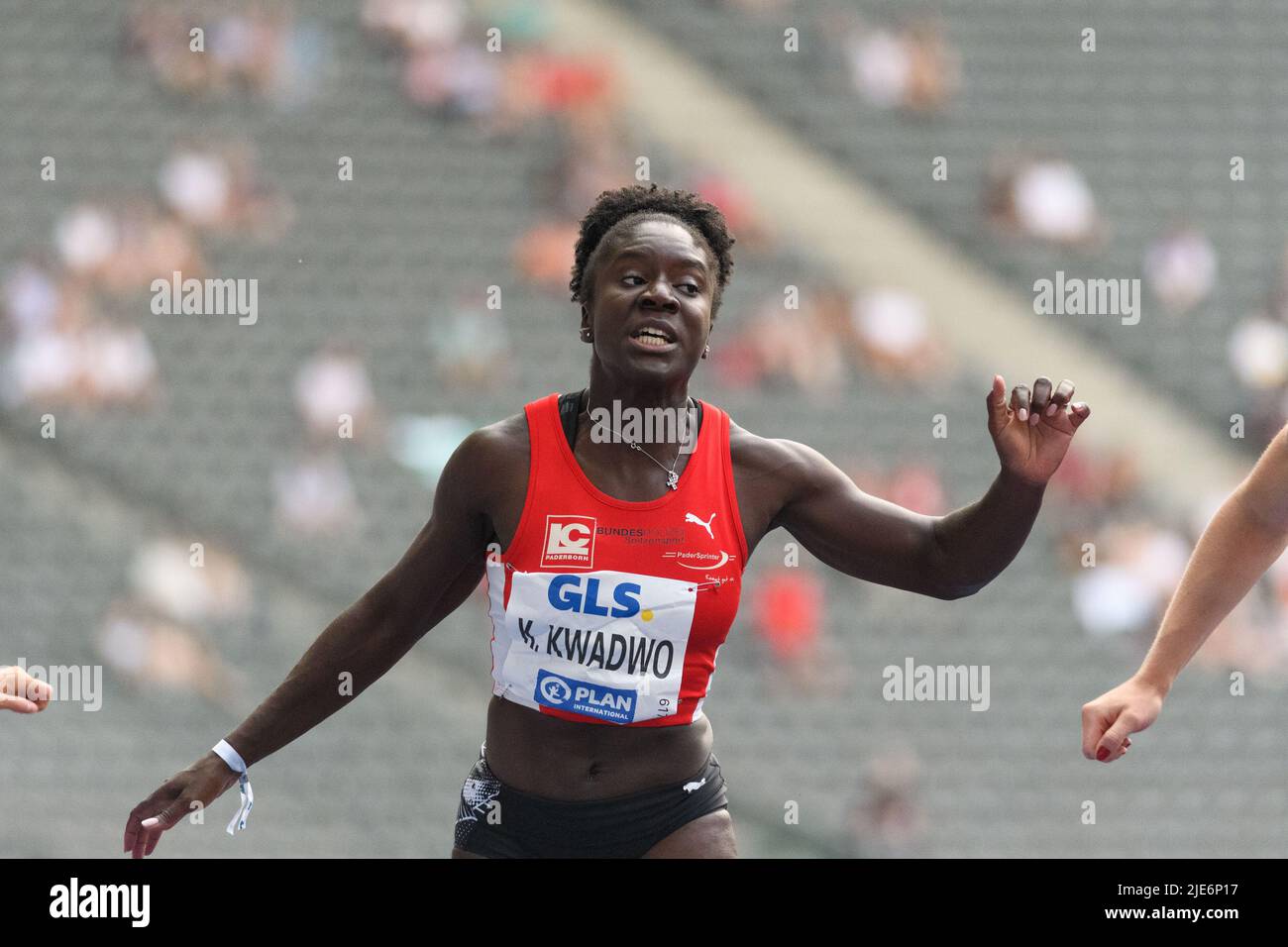 Keshia Beverly Kwadwo (LC Paderborn) during the 100 metre semi-final ...
