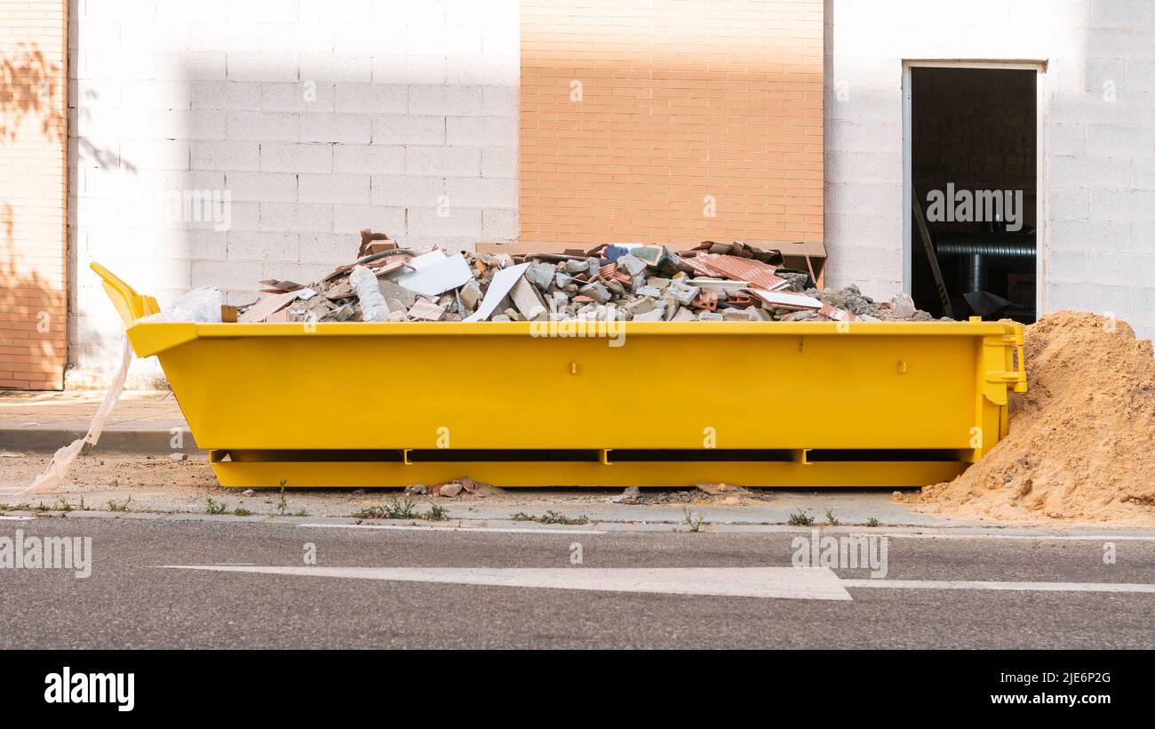 Loaded dumpster with space to display your store sign or logo design ...