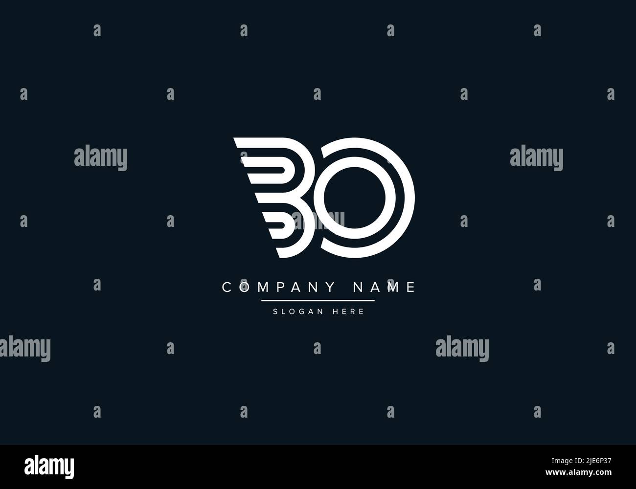 Bo letter design Stock Vector Images - Alamy