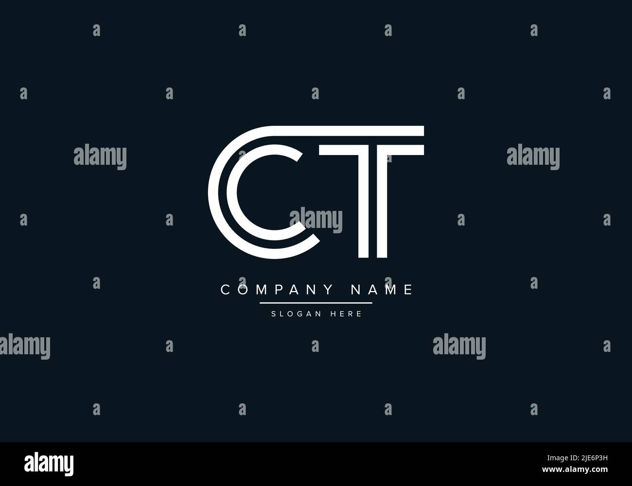 Alphabet Abstract Letter Icon Logo CT Stock Vector Image & Art - Alamy