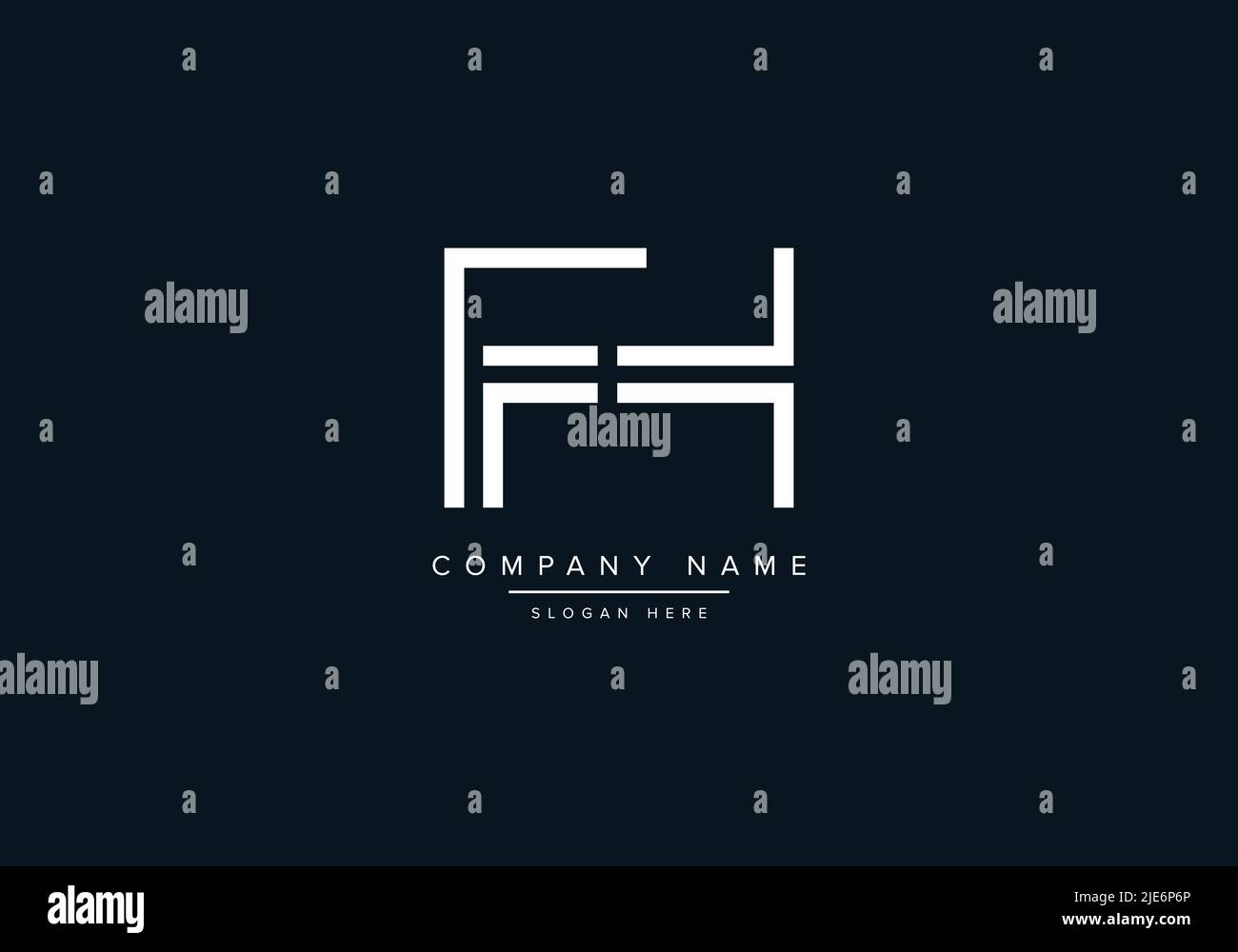 Fh letter design Stock Vector Images - Alamy