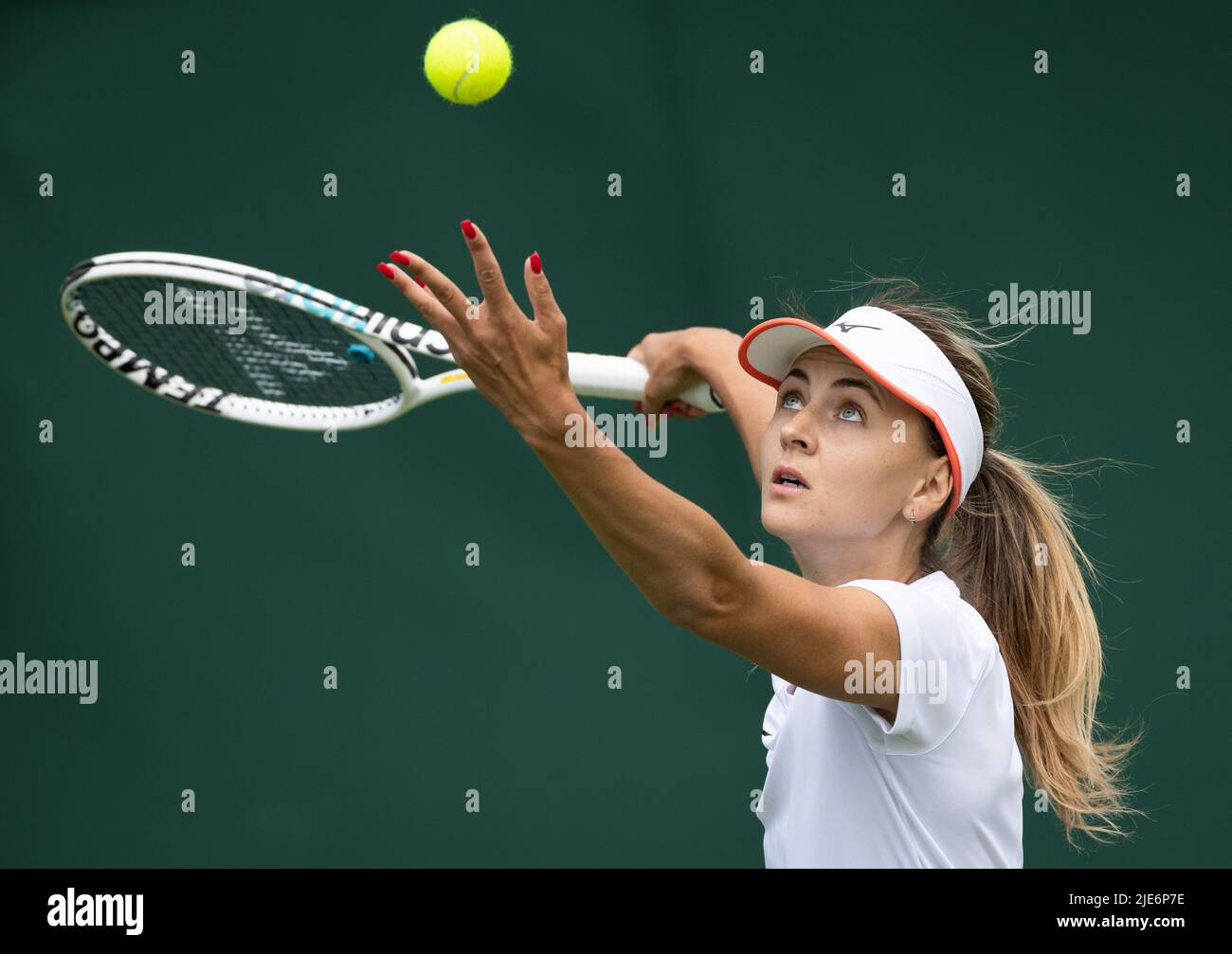 Belgian Maryna Zanevska pictured during a training session ahead of the ...