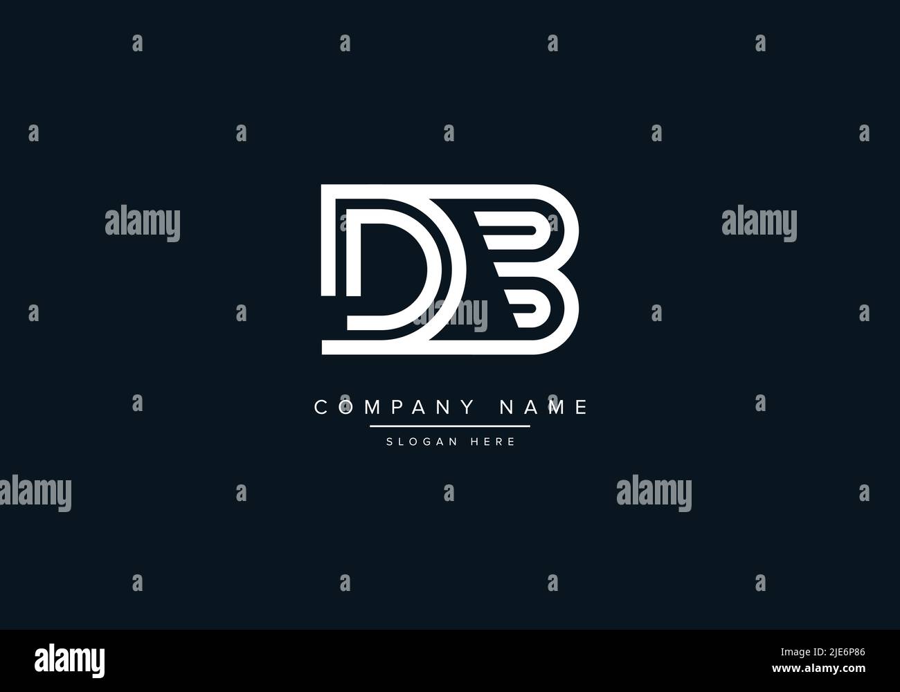 Alphabet Abstract Letter Icon Logo DB Stock Vector Image & Art - Alamy