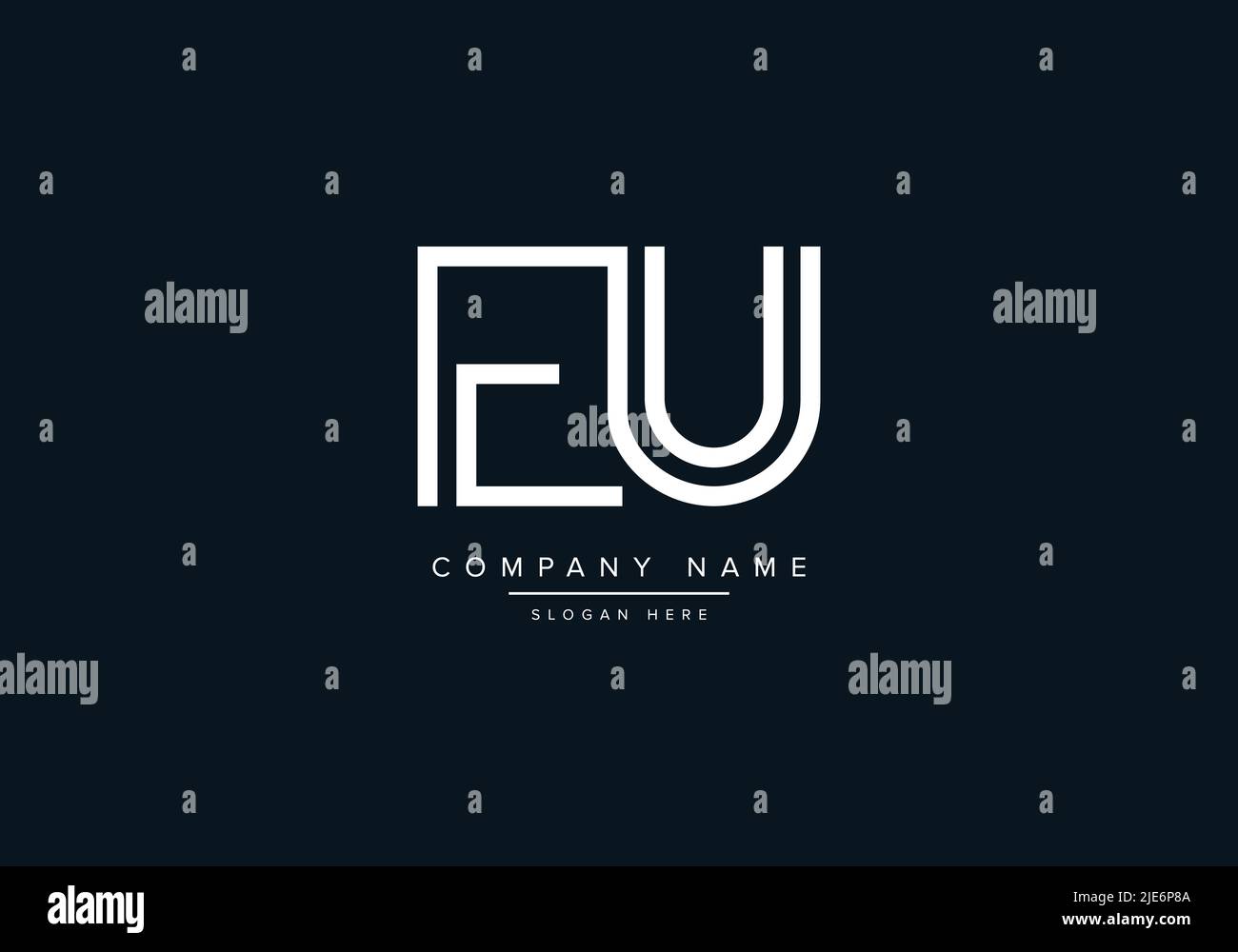 Alphabet Abstract Letter Icon Logo EU Stock Vector Image & Art - Alamy