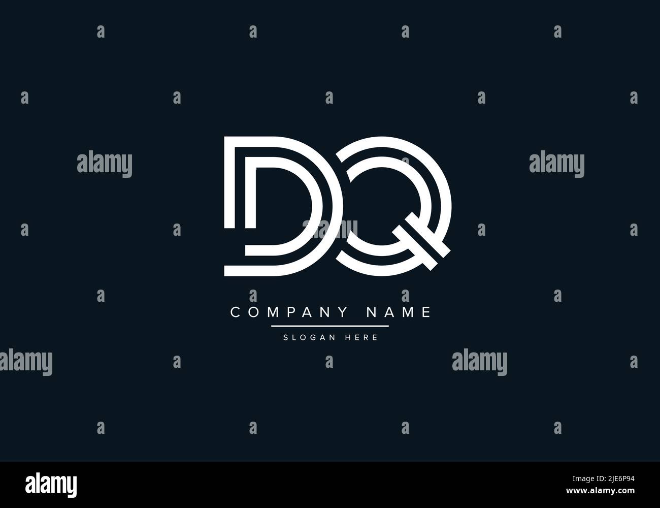 Alphabet Abstract Letter Icon Logo DQ Stock Vector Image & Art - Alamy