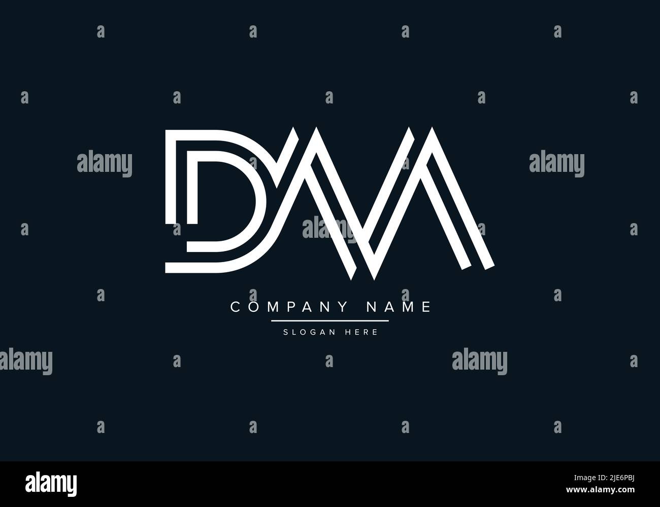 Alphabet Abstract Letter Icon Logo DM Stock Vector Image & Art - Alamy