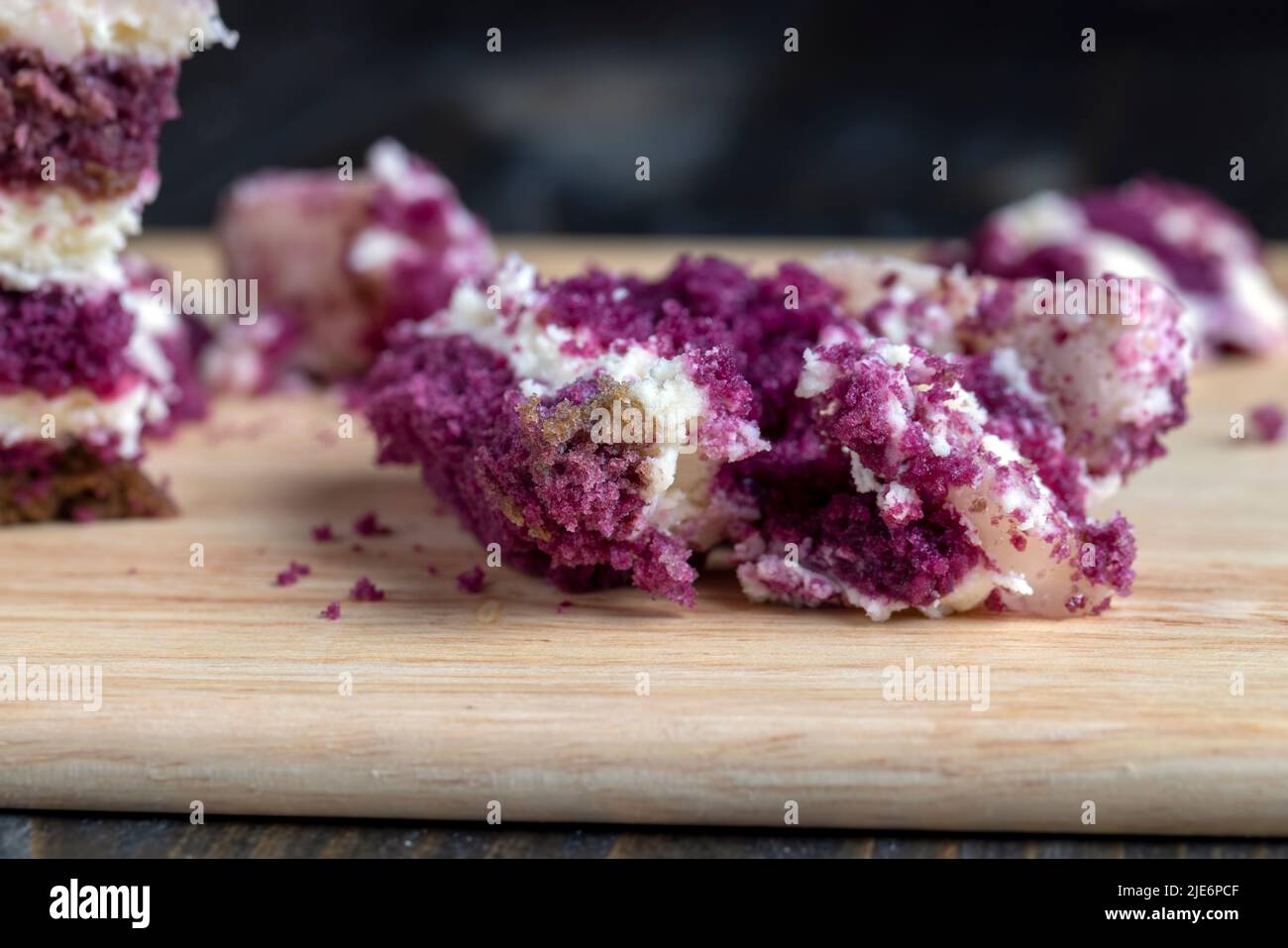 red cake cakes with buttercream and cookies in sprinkles, delicious red ...