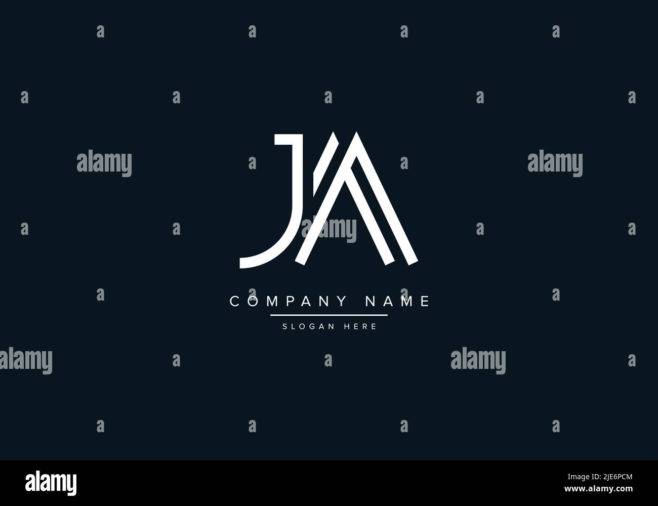 Alphabet Abstract Letter Icon Logo JA Stock Vector Image & Art - Alamy