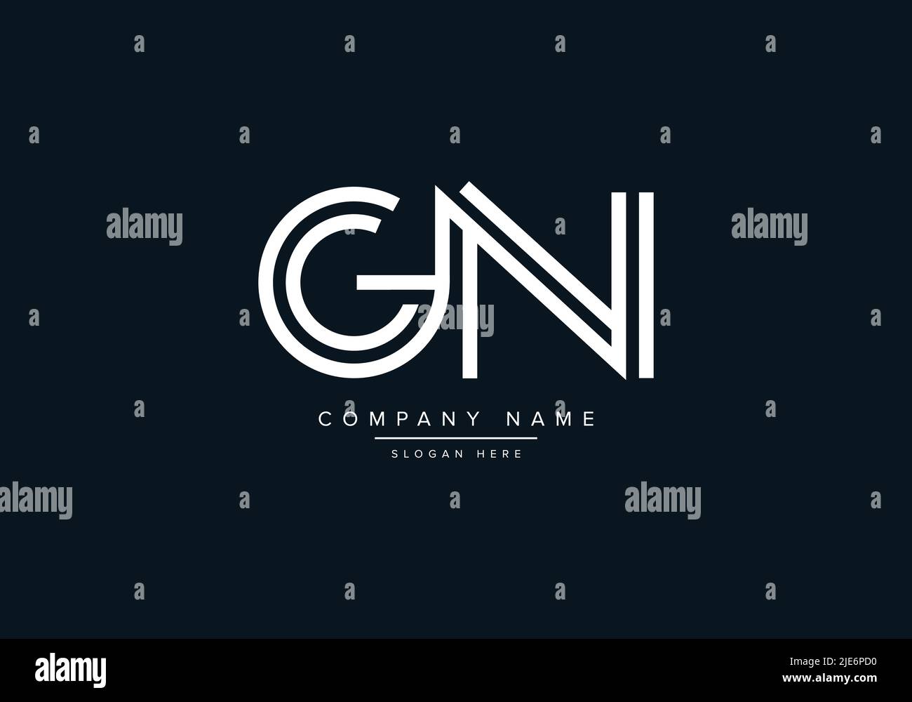 Alphabet Abstract Letter Icon Logo GN Stock Vector Image & Art - Alamy